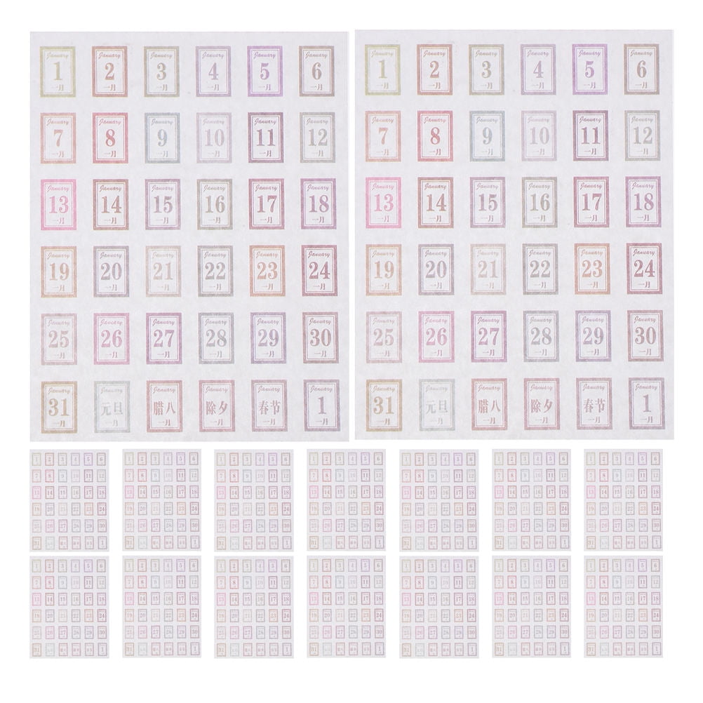 Masteelf 24 Pcs Daily Planner Stickers Monthly Weekly Calendars ...