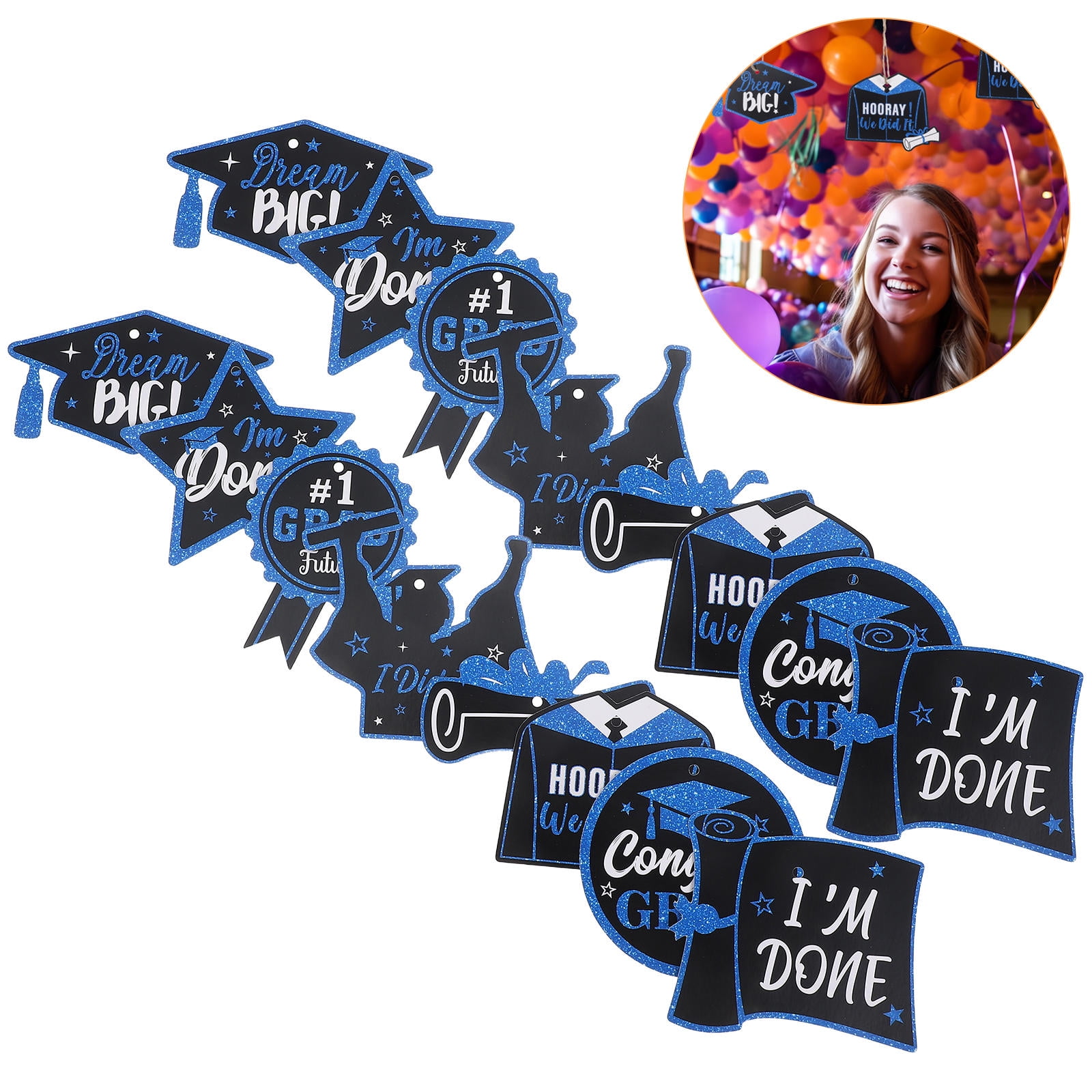 Masteelf 24 Pcs Grad Cap Tags Cutouts 2025 Graduation Decorations Party ...