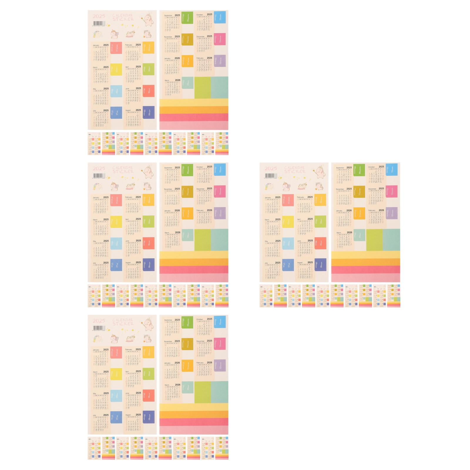 Masteelf 24 Sets Of Plan Stickers Calendar Book Tabs Calendar Month ...