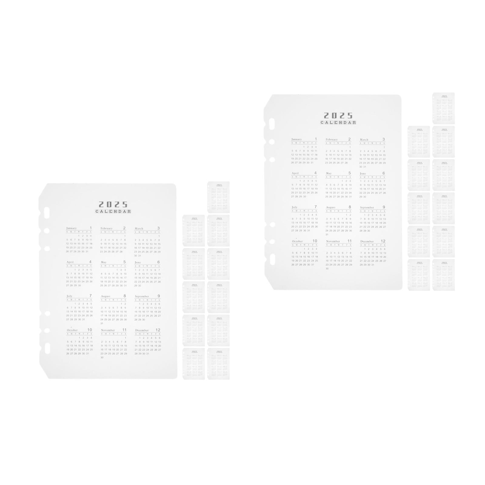 Masteelf 24 pcs Calendar Divider Inserts 2025 Notepad Separator for ...