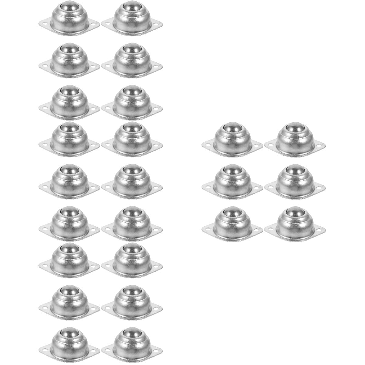 Masteelf 24 pcs Caster Wheels Carbon Steel Small Wheels Rotation Pulley ...