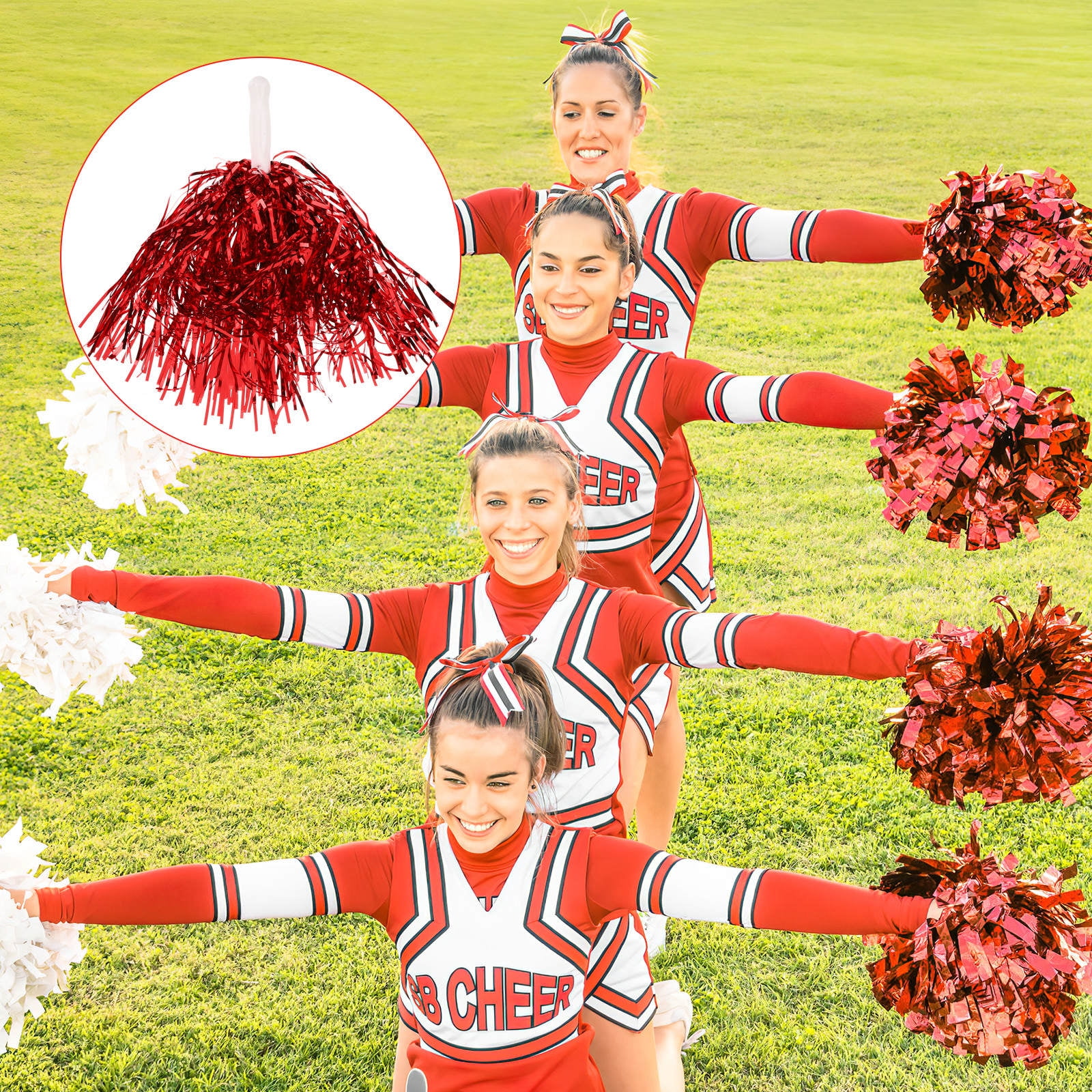 Masteelf 24Pcs Cheerleader Pom Poms Cheer Poms Cheerleading Pompoms ...