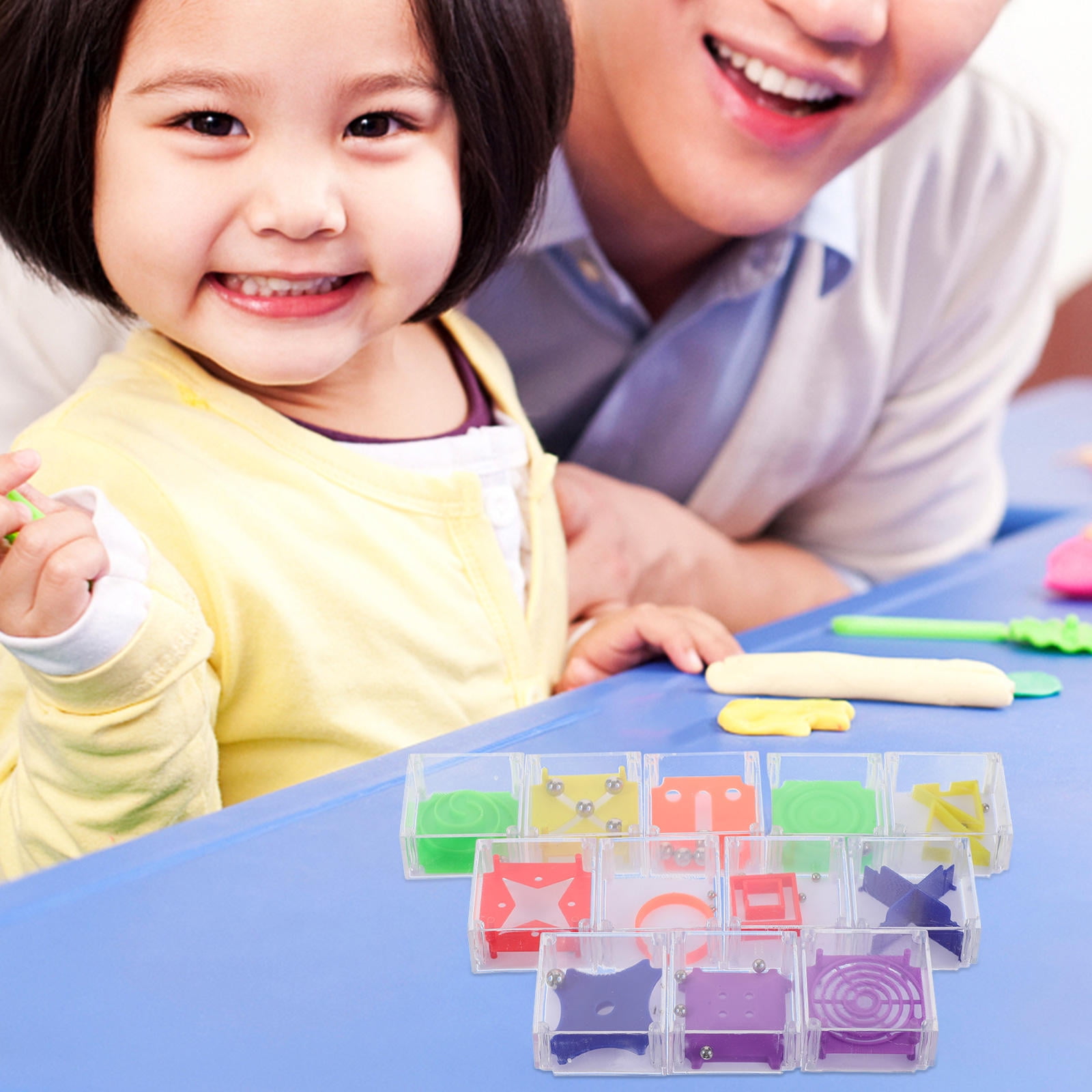 Masteelf 24pcs Balance IQ Maze Balls for Kids in Assorted Colors ...