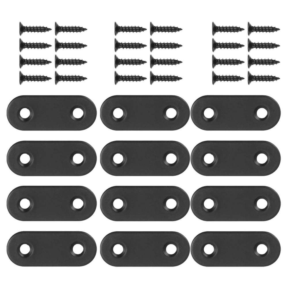 Masteelf 24pcs Flat Straight Brace Brackets Stainless Steel Mending ...