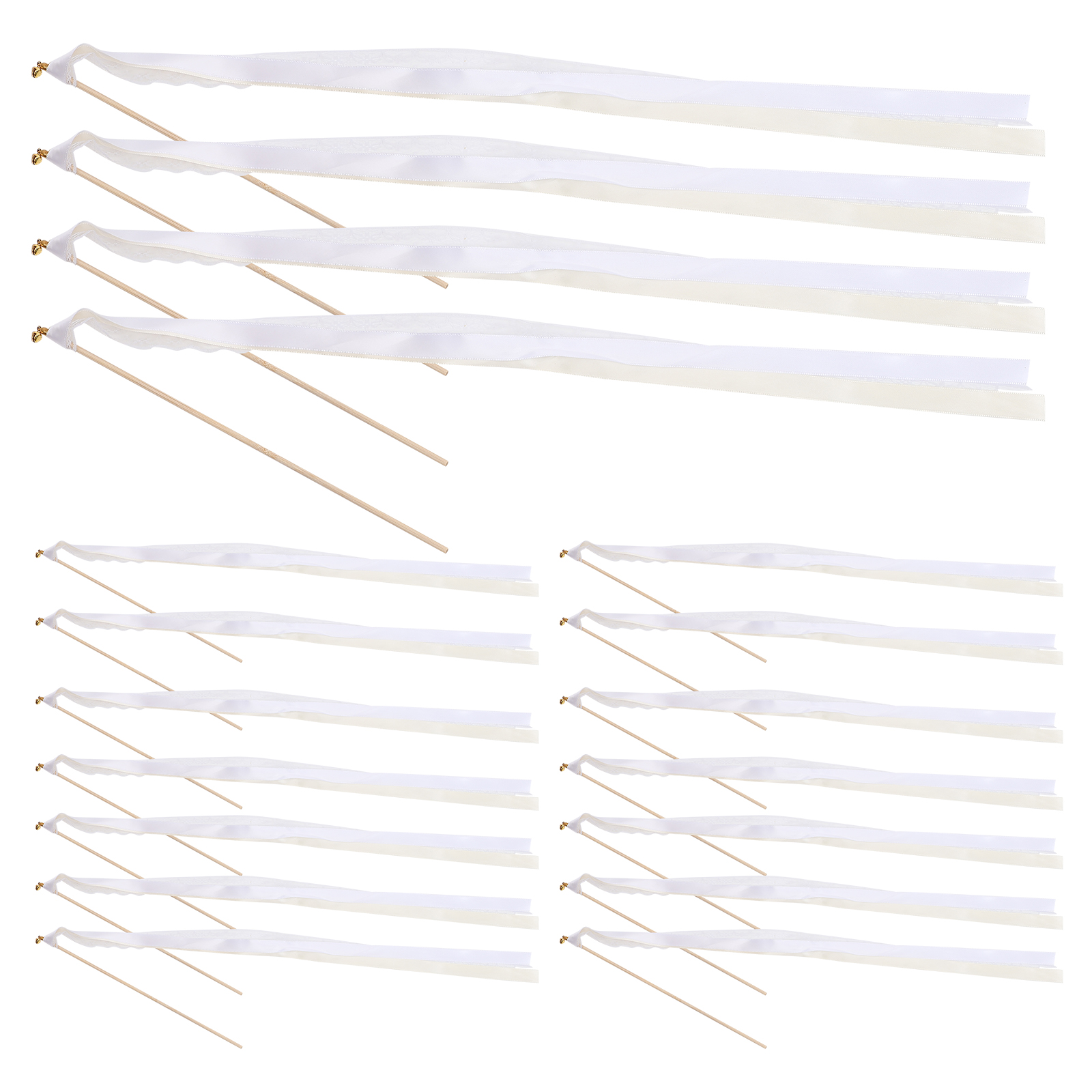 Masteelf 25 Pcs Balloon Sticks with Cups Streamer Fairy Wand Bride ...