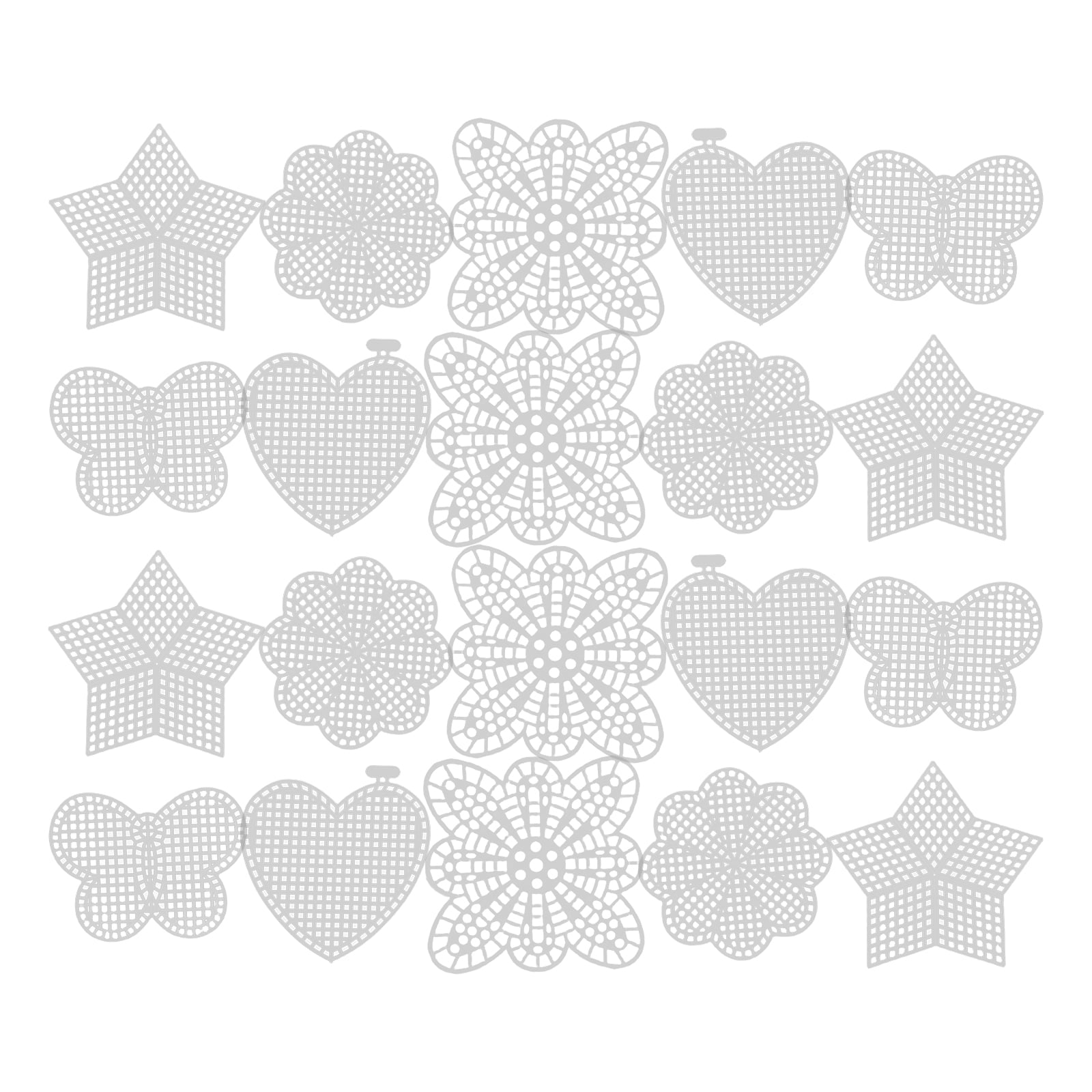 Masteelf 25 Pcs Blank Mesh Plastic Sheet Woven Canvas Embroidered ...