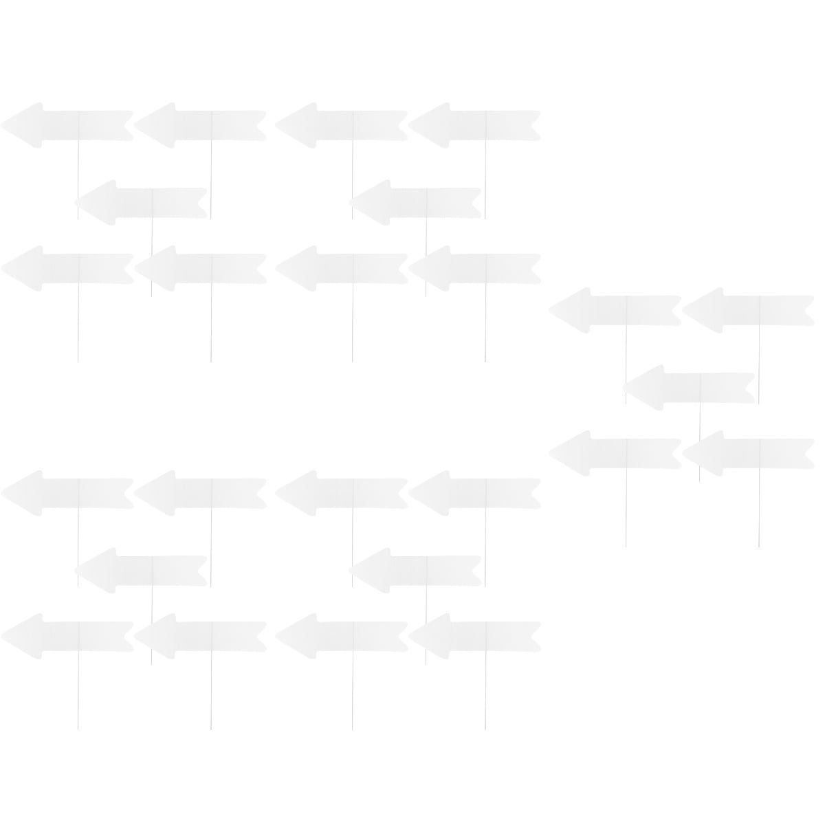 Masteelf 25 Pcs Blank Yard Signs with Stakes DIY Plastic Blank Signs ...