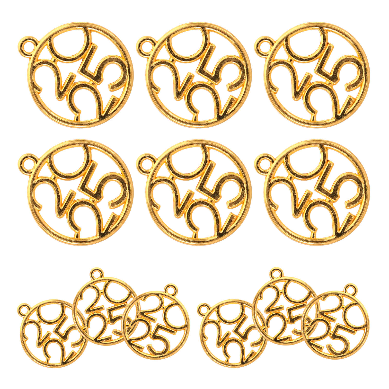 Masteelf 25 Pcs Year Number Charm 2025 Charms for Crafts Pendant ...
