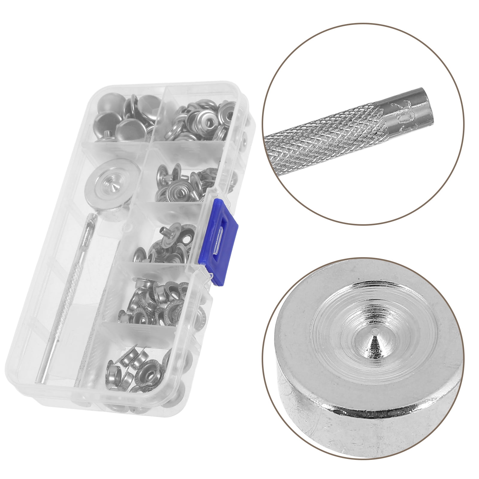 Masteelf 25 Sets Heavy Duty Metal Snap Buttons With Punch Tool Kit For ...