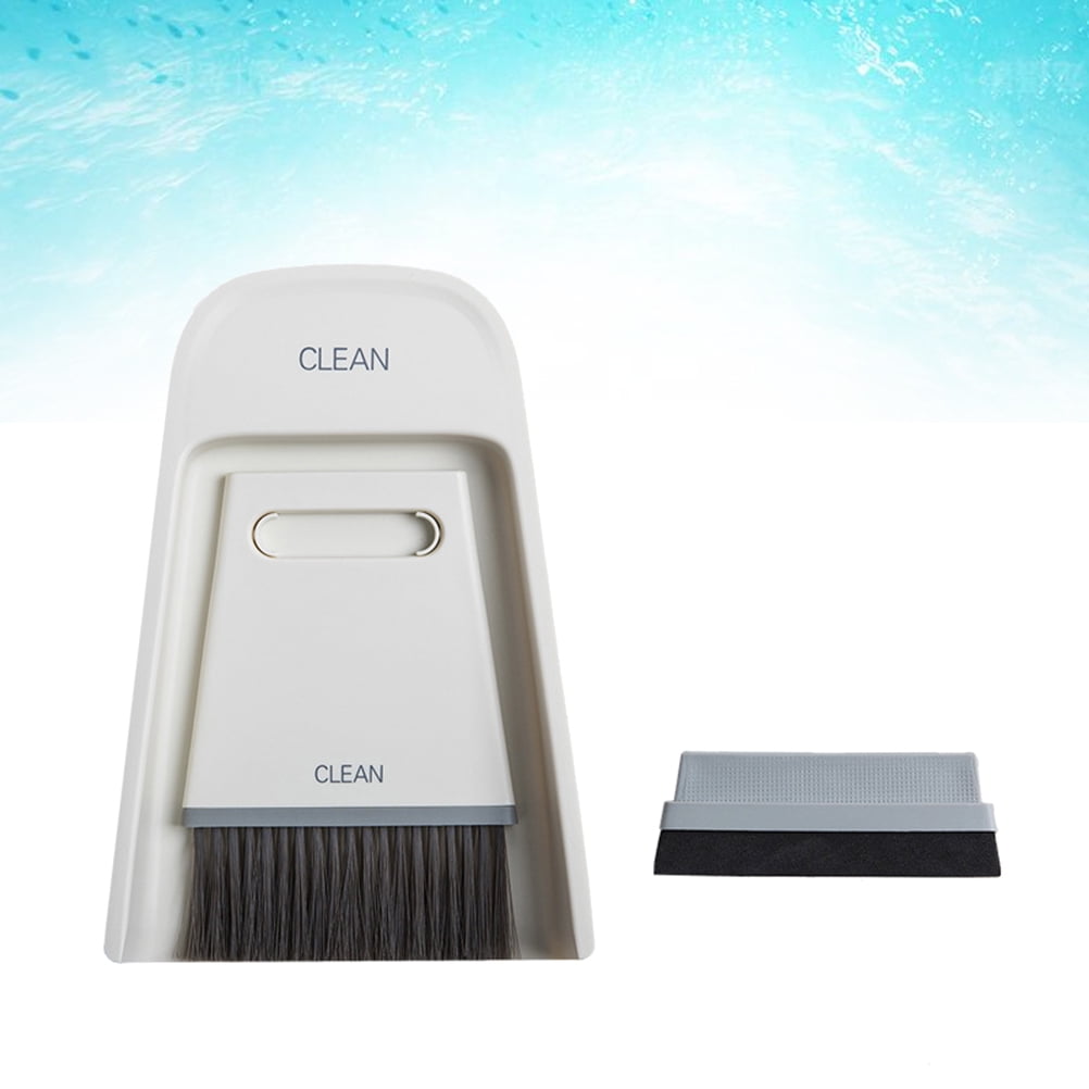 KALLORY Portable Mini Broom Desktop Cleaning Set Grey 1Set - Walmart.com