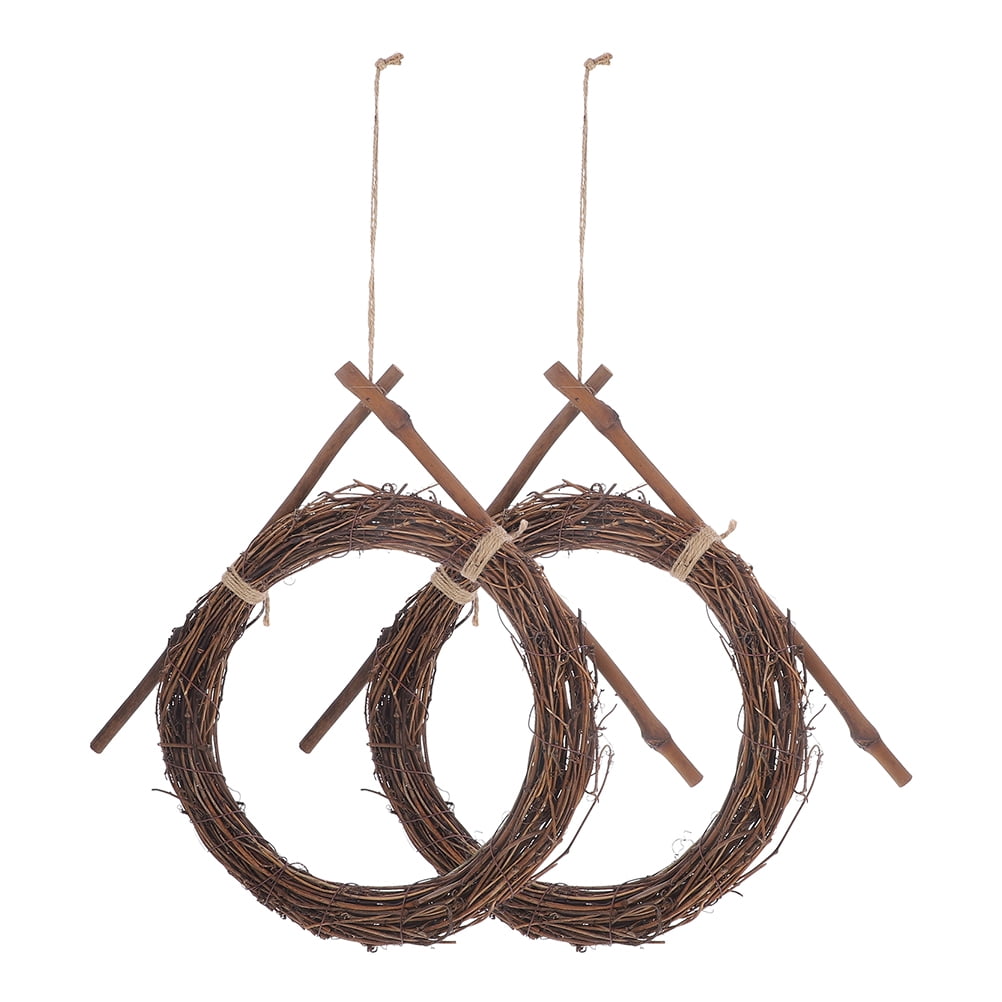 Masteelf 2PCS Christmas Rattan Wreath Base Wreath Frames Craft DIY ...