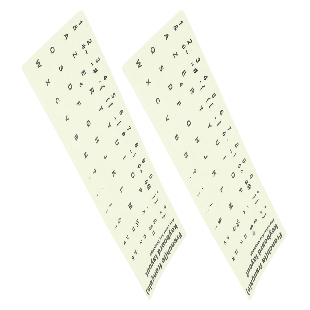 Masteelf 2PCS French Letter Keyboard Stickers Nighttime Keyboard ...