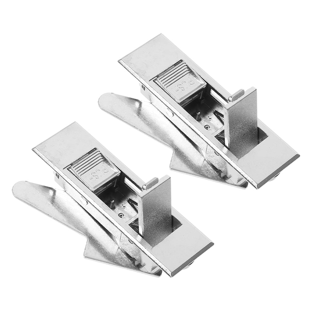 OFFIGAM 2Pcs Electric Cabinet Door Lock Silver Zinc Alloy Push Button ...