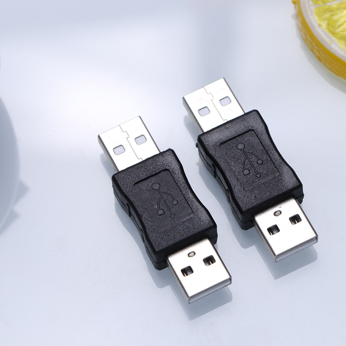 Masteelf 2Pc USB 2.0 Male to Mmale Connector USB Wire Double Male Conversion Adapter Converter ...