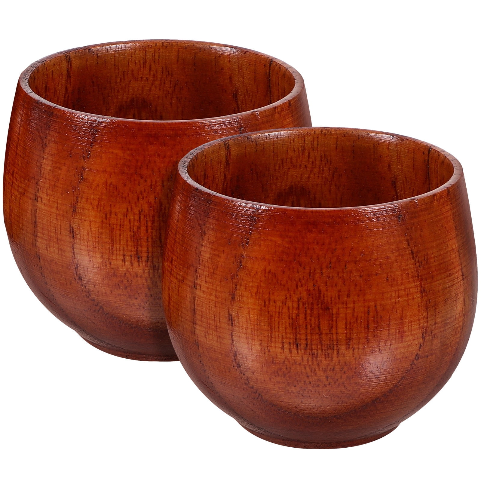 Masteelf 2Pcs Japanese Style Sake Cups Zizyphus Jujube Wood Round Shape ...