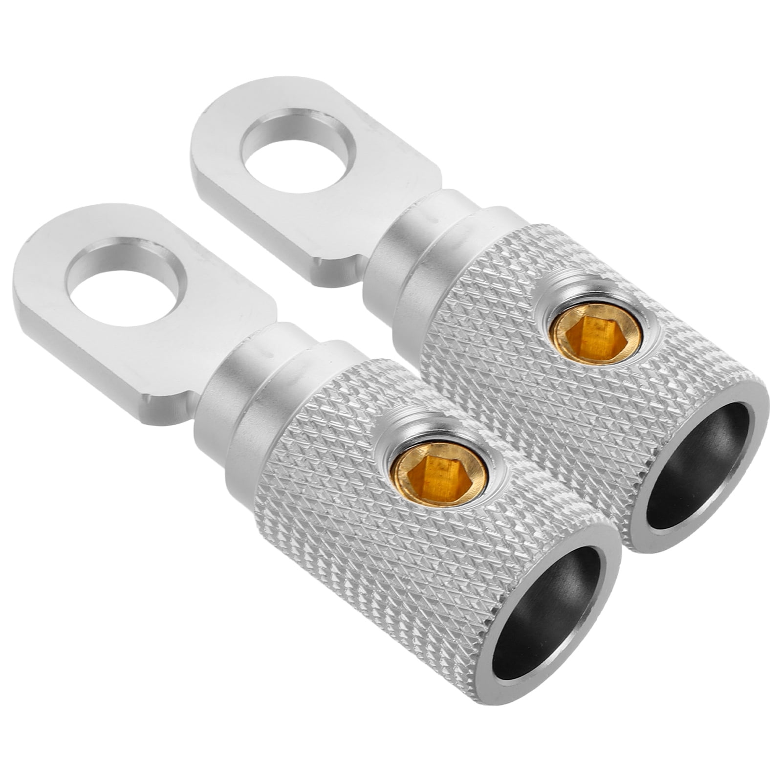 Masteelf 2Pcs Silver Battery Ring Terminals for Car Speaker Wire ...