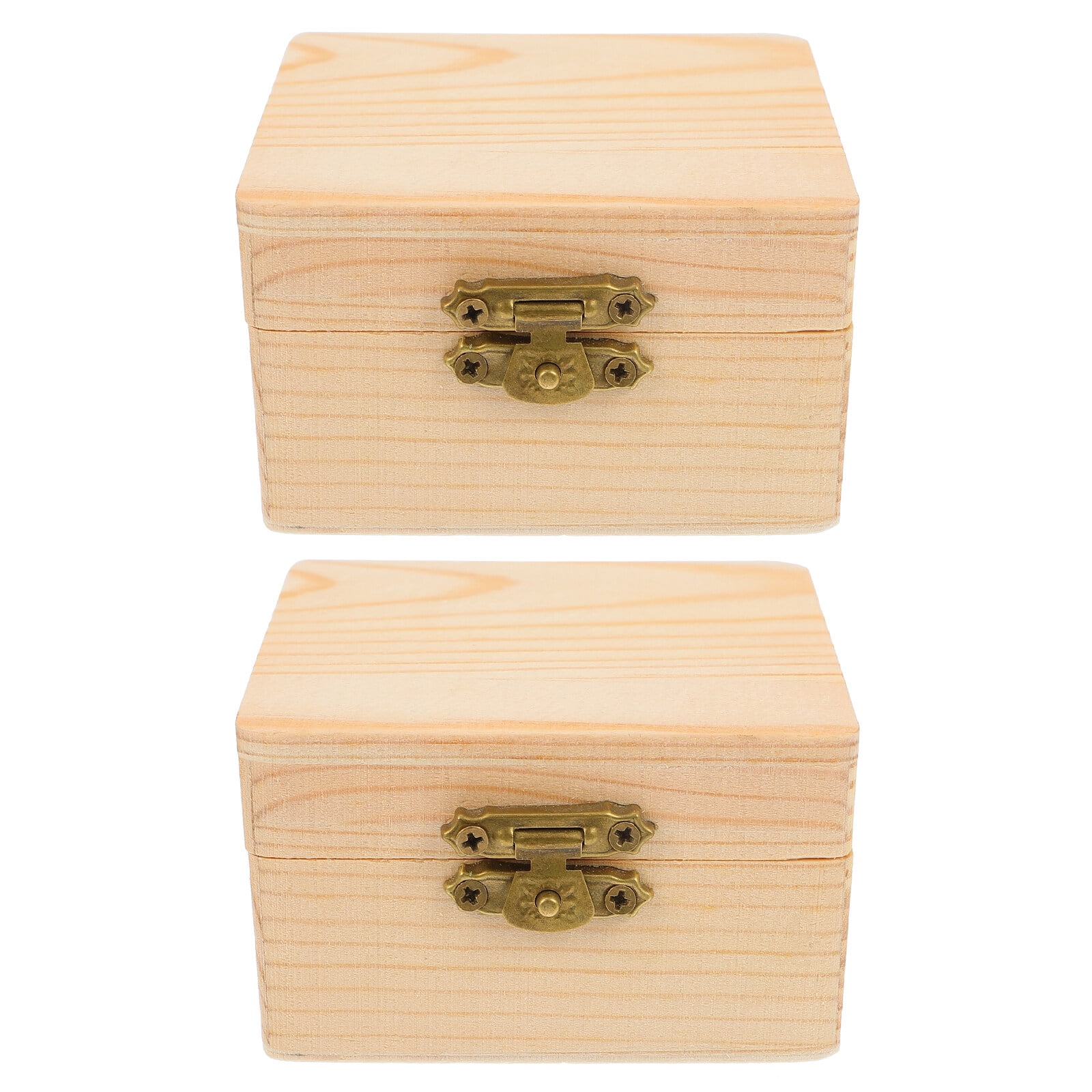 Masteelf 2Pcs Small Wood Storage Box Gift Packaging Box Candies Jewelry ...