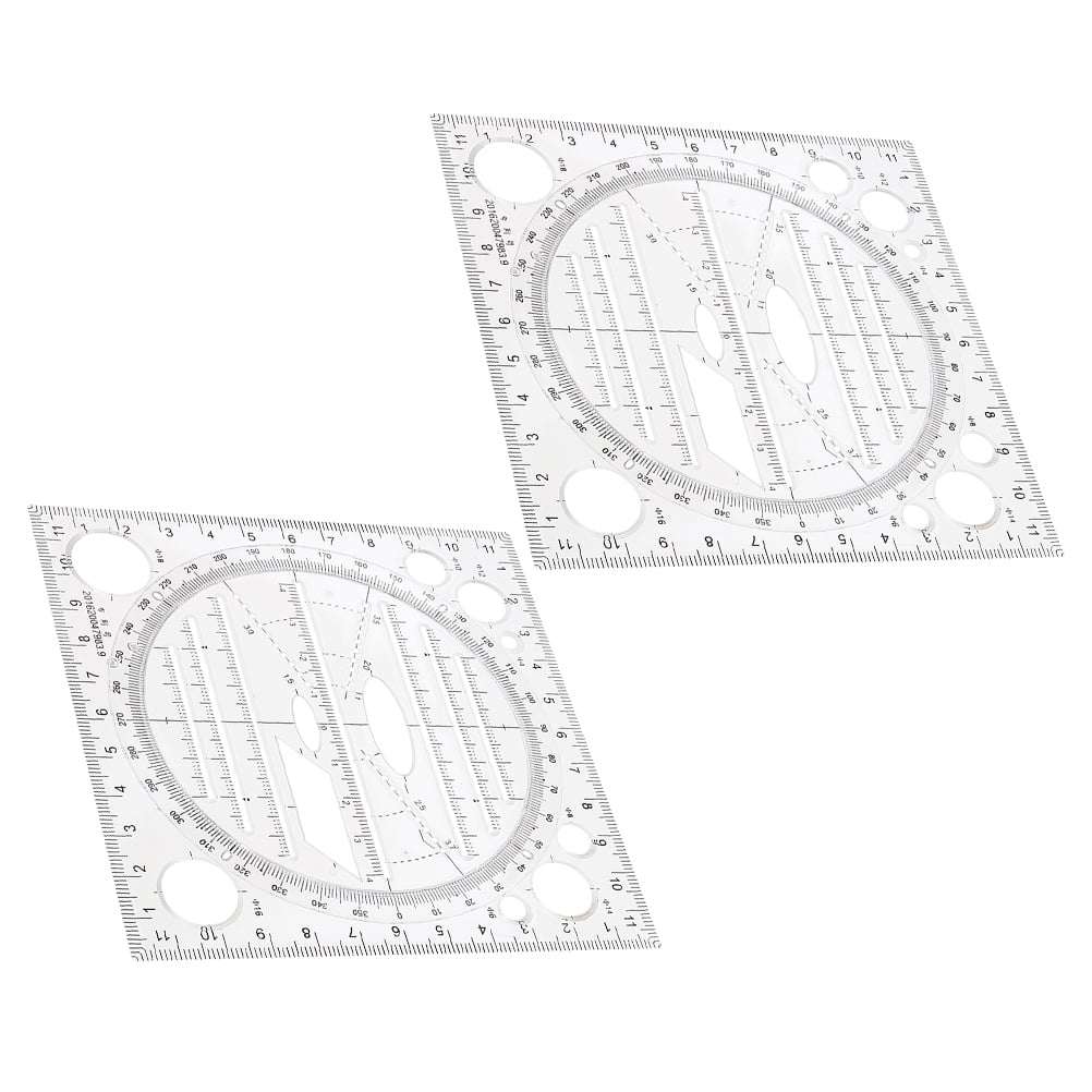 Masteelf 2Set Multi Functional Shape Ruler for Professionals ...