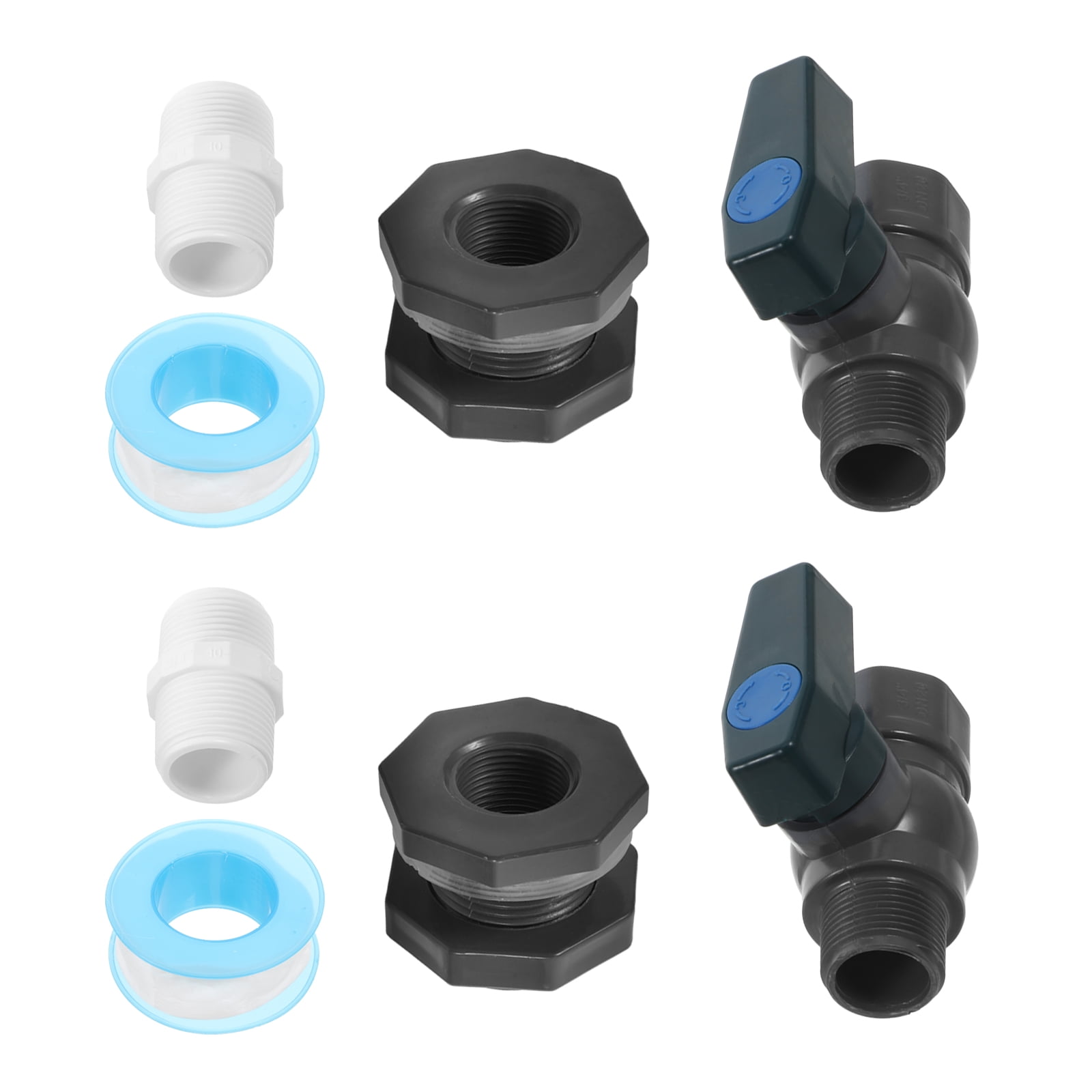 Masteelf 2Set Rain Barrel Kit 3/4 Inch Rain Barrel Valve with Thread ...