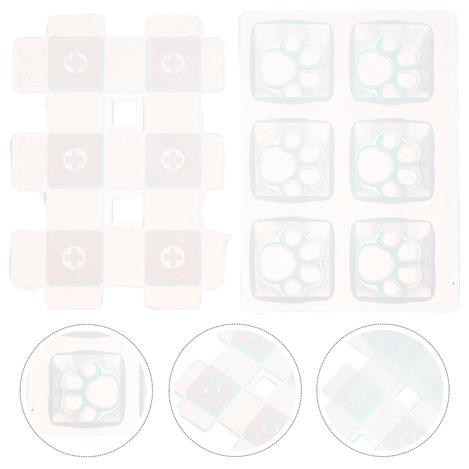 Masteelf 2Set Silicone Keycaps Mold Keyboard Resin Mold Silicone Epoxy ...