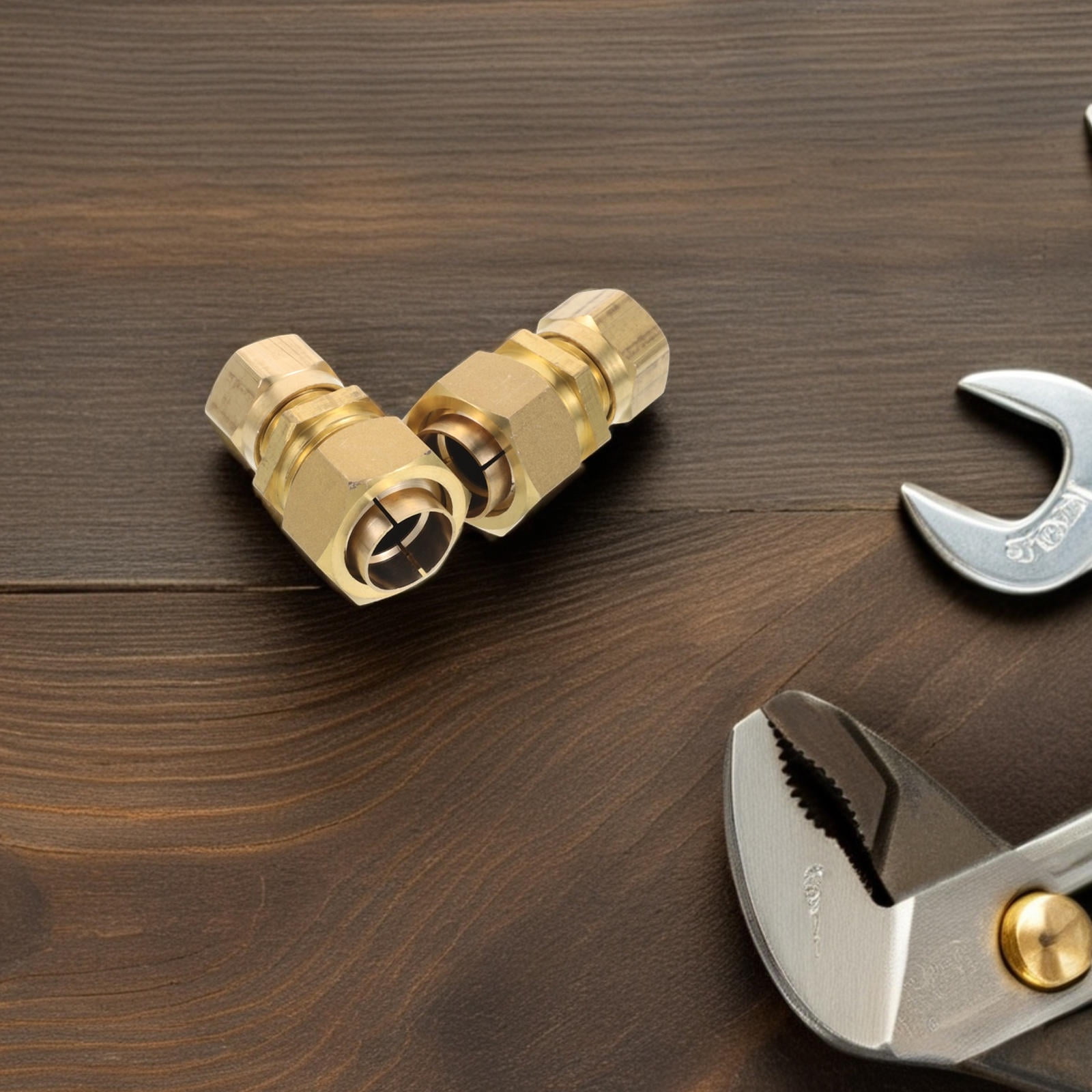 Masteelf 2pcs 1/2 inch Tube Coupling Connector Compression Coupling ...