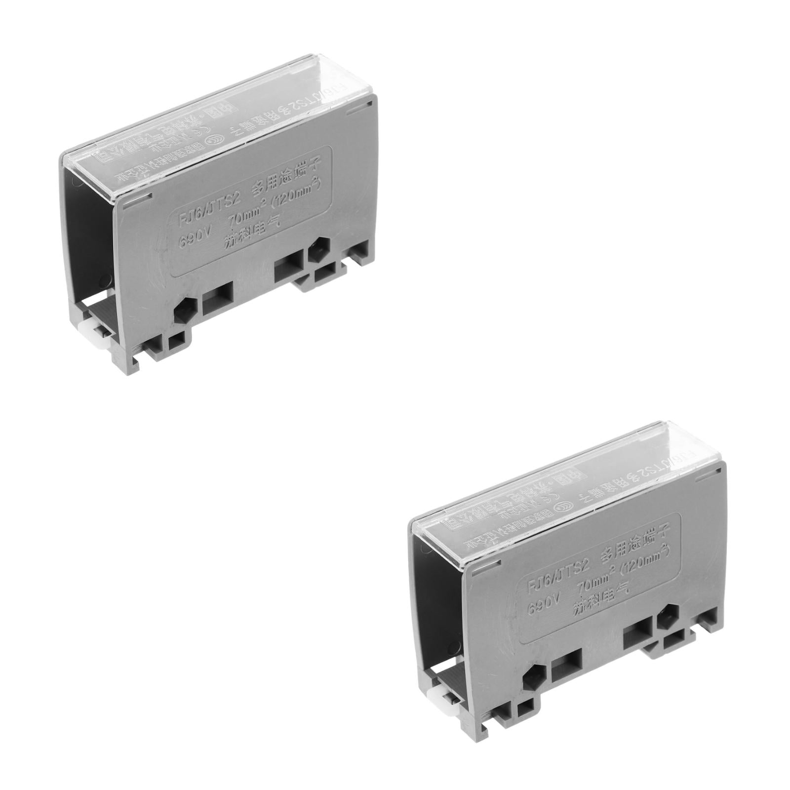 Masteelf 2pcs 1 in 6 Out DIN Rail Terminal Blocks Connectors ...