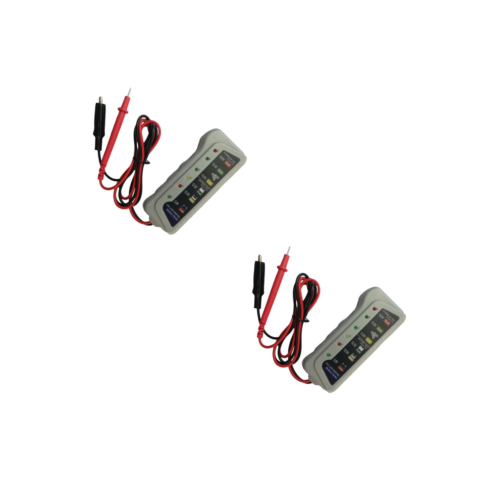 Masteelf 2pcs 12V Practical Digital Battery Tester Charging System ...