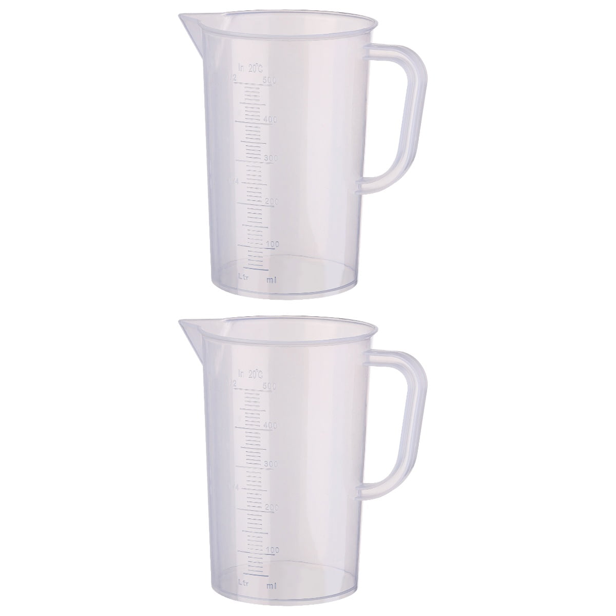 Masteelf 2pcs 500ML Cups Plastic Measuring Cups Transparent Volume ...