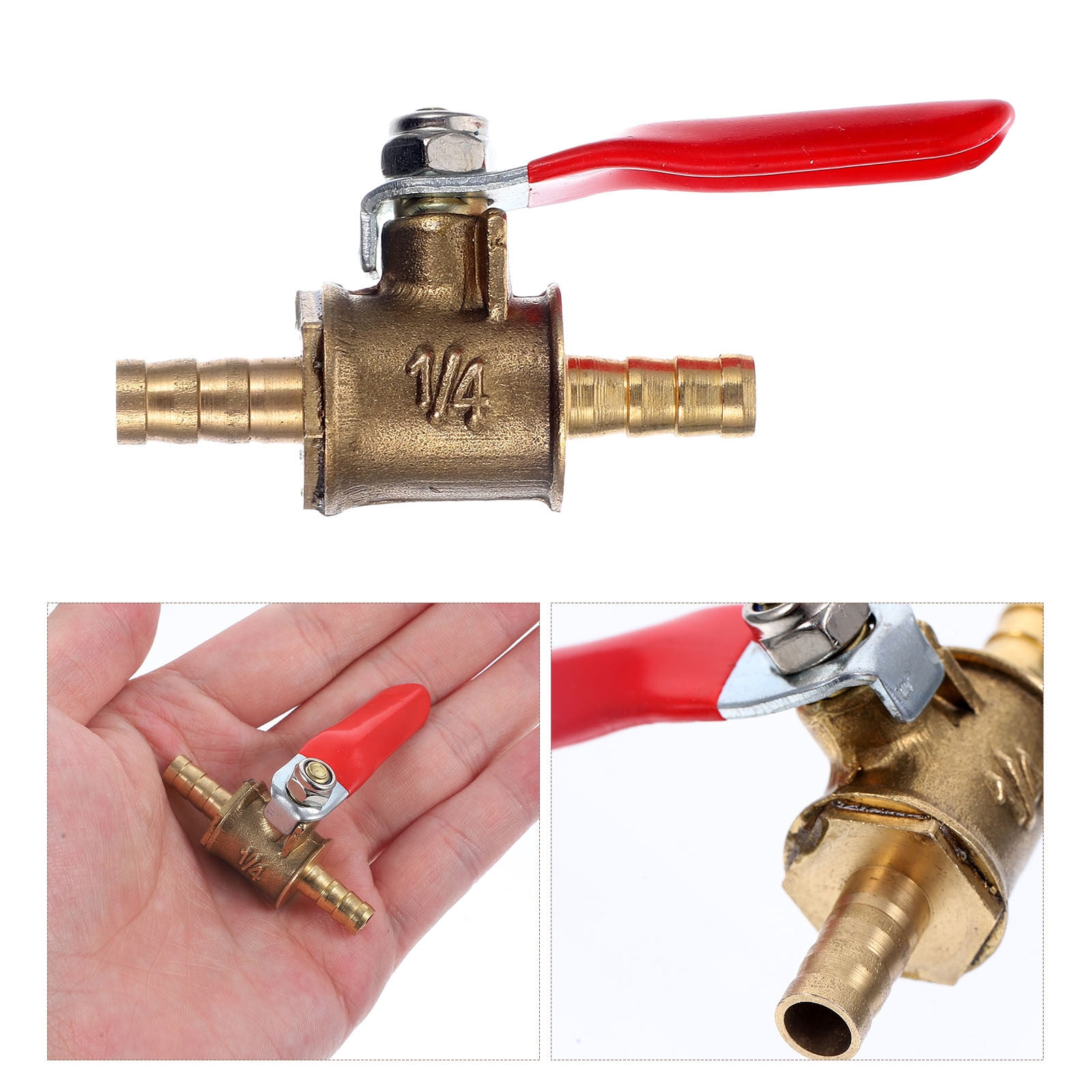 Masteelf 2pcs Air Ball Valves Shut Cut Off Valves Air Compressor Valves ...