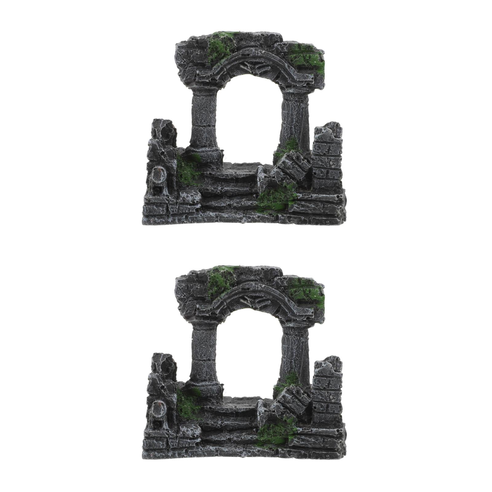 Masteelf 2pcs Roman Column Aquarium Decoration Fish Tank Castle Resin ...