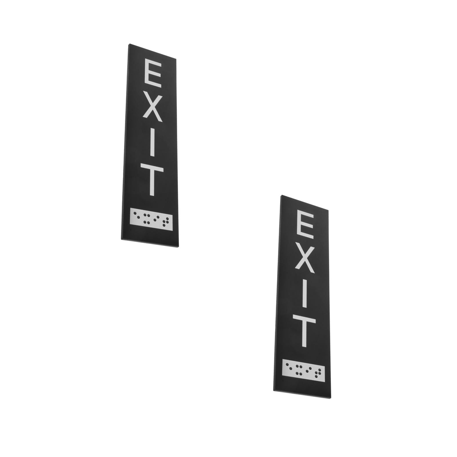 Masteelf 2pcs Braille Safety Sign for Public Exit Self-adhesive Exit ...