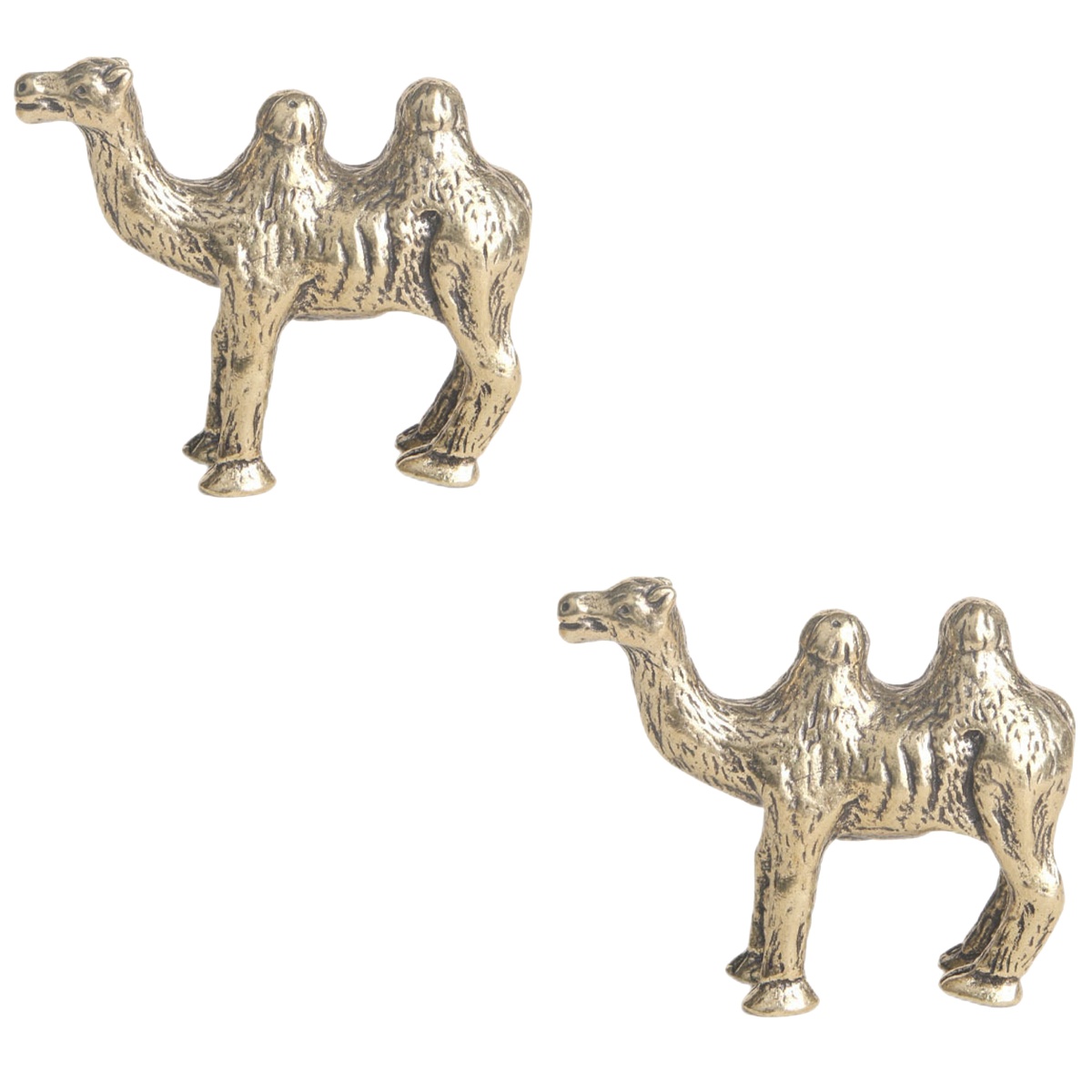 Masteelf 2pcs Brass Craft Camel Figurine Antique Sculpture Camel Statue ...