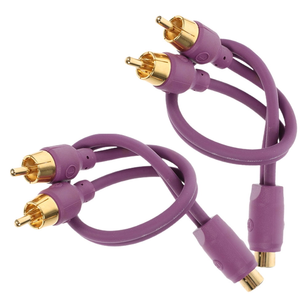 Masteelf 2pcs Car Audio Twisted Cable Y Splitter Splitter Car Amplifier ...