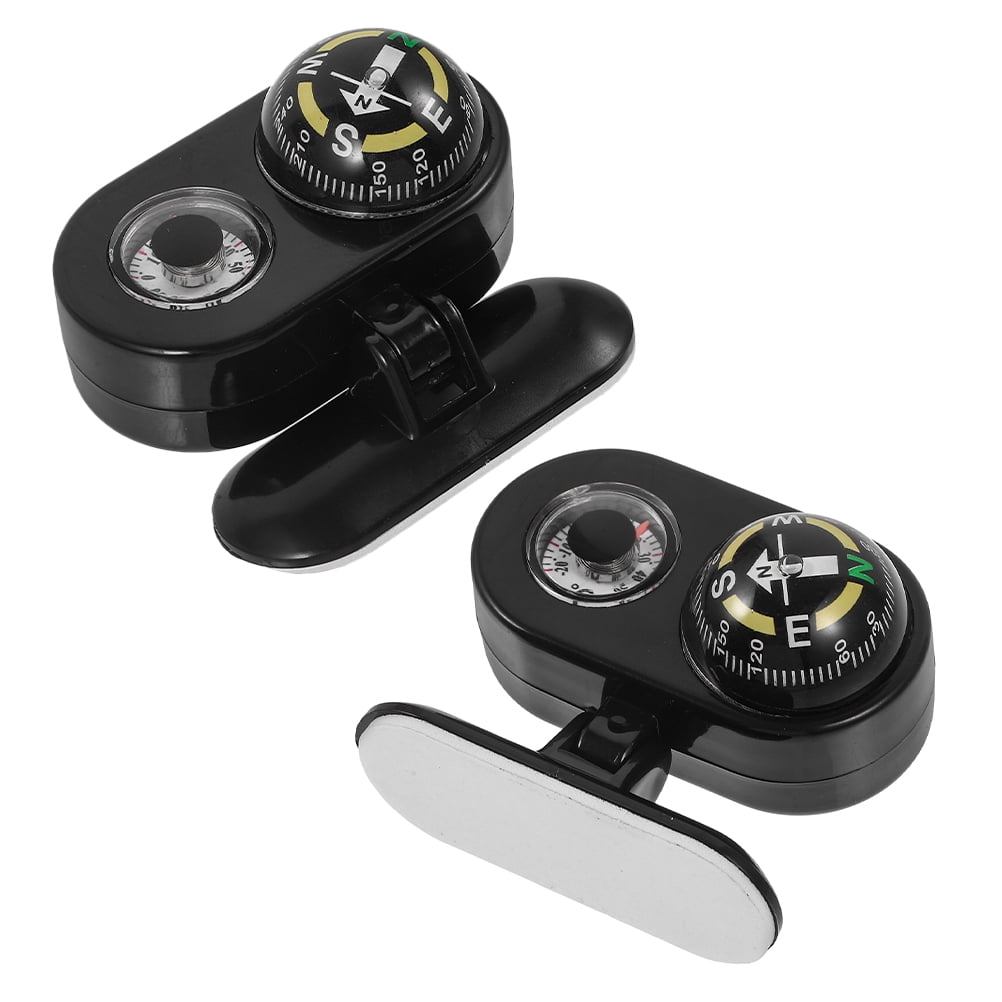 Masteelf 2pcs Car Compass And Thermometer Automotive Compass Ball Dash ...