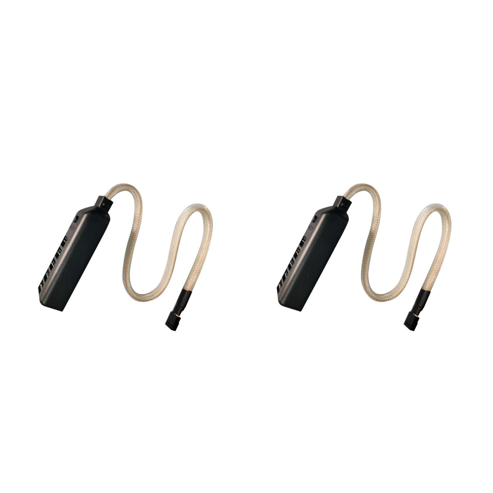 Masteelf 2pcs Cooling Fan Hub LED RGB Desktop Computer Chassis Fan ...