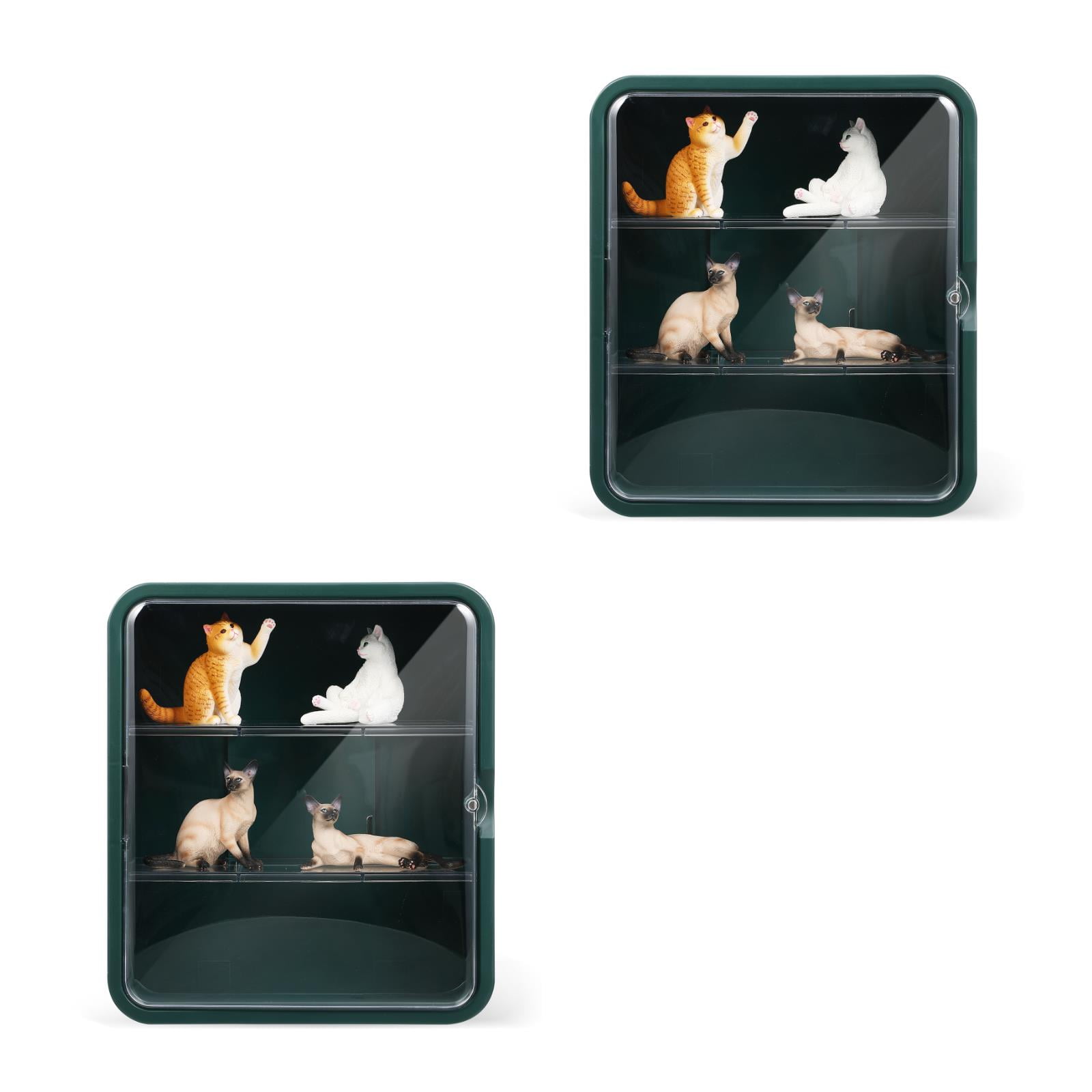 Masteelf 2pcs Display Case For Figures Small Display Shelves Action ...