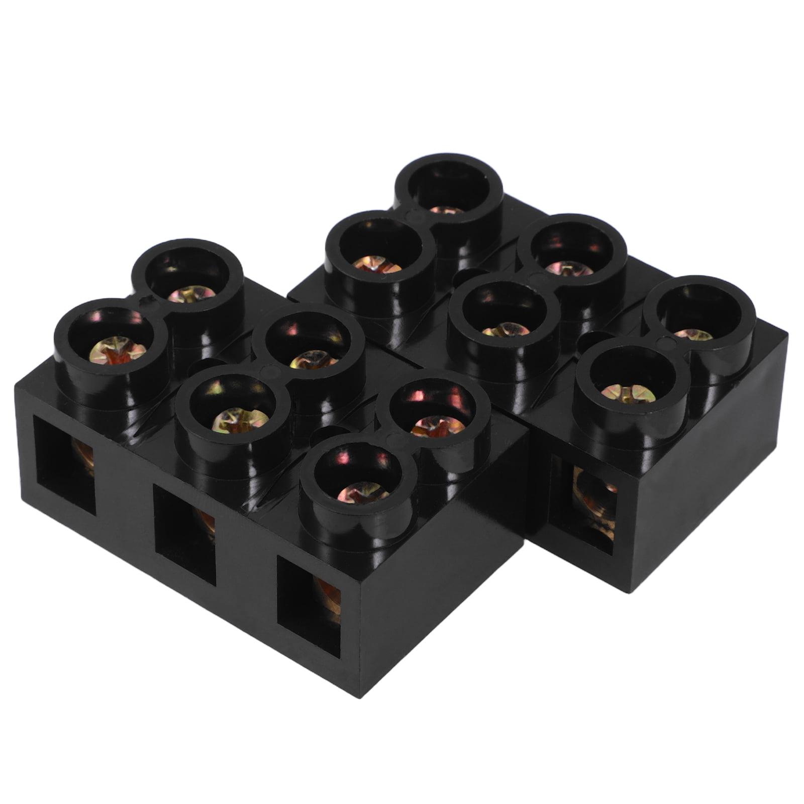 Masteelf 2pcs Dual Row Terminal Block 3 Position Screw Terminal Strip ...