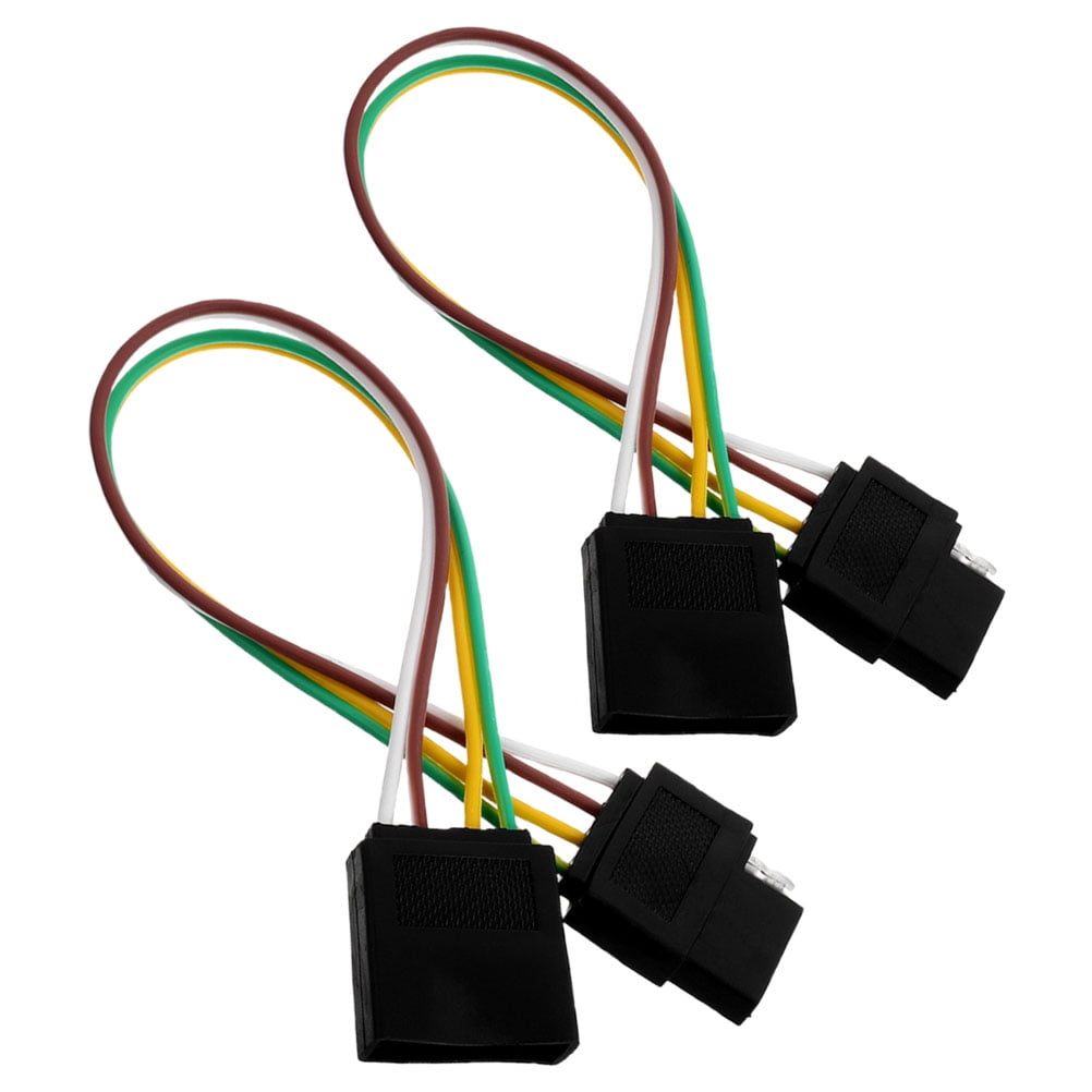 Masteelf 2pcs Efficient Flat Trailer Plug With Tube Protection For ...