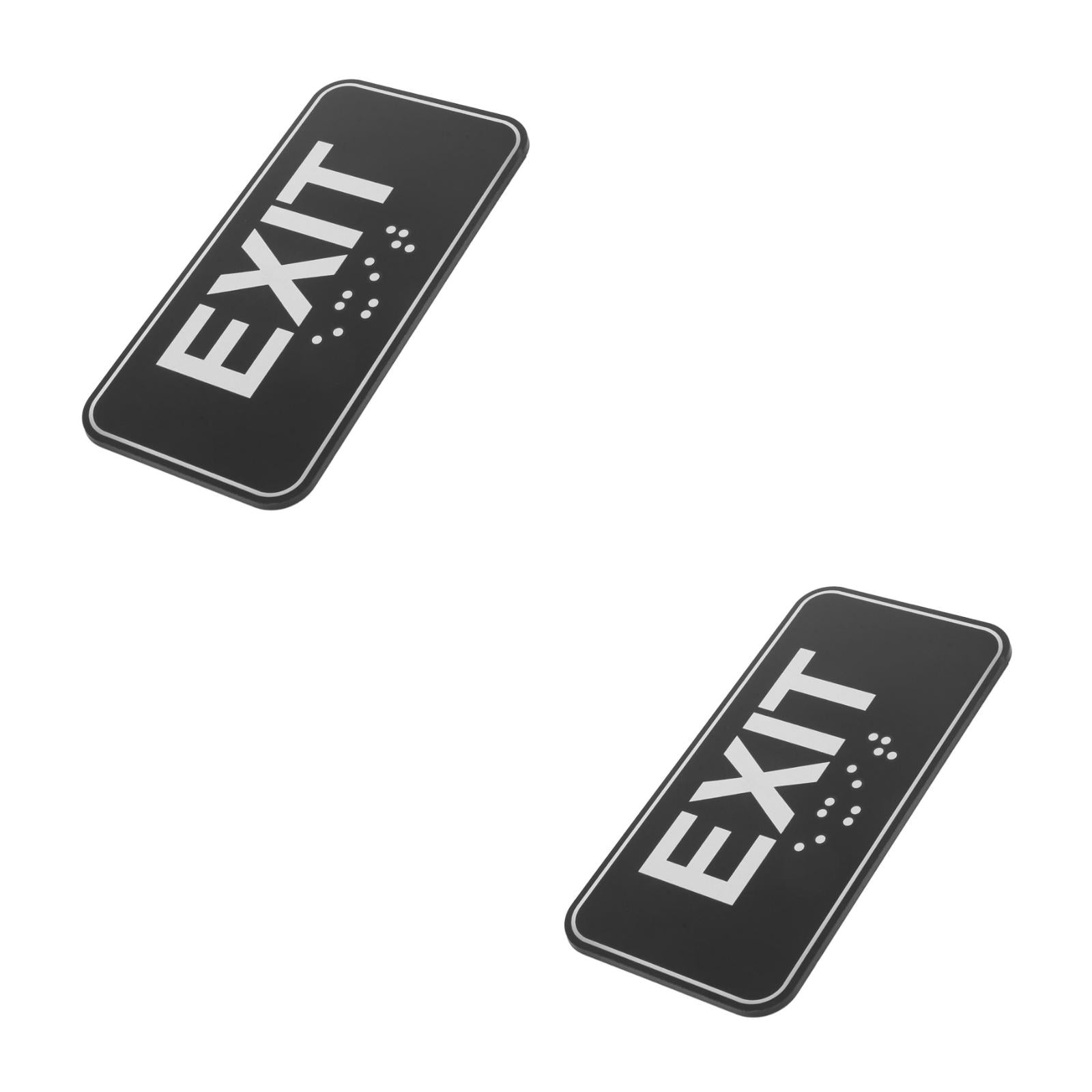 Masteelf 2pcs Emergency Fire Exit Indicator Sign with Braille Self ...