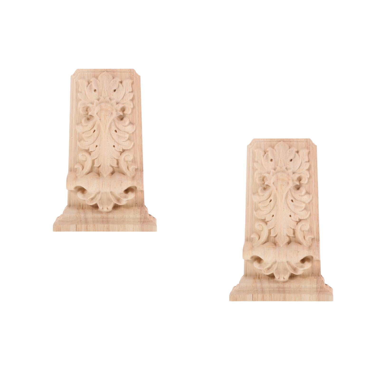 Masteelf 2pcs European Style Wood Carved Onlay Appliqu Frame Decorative ...