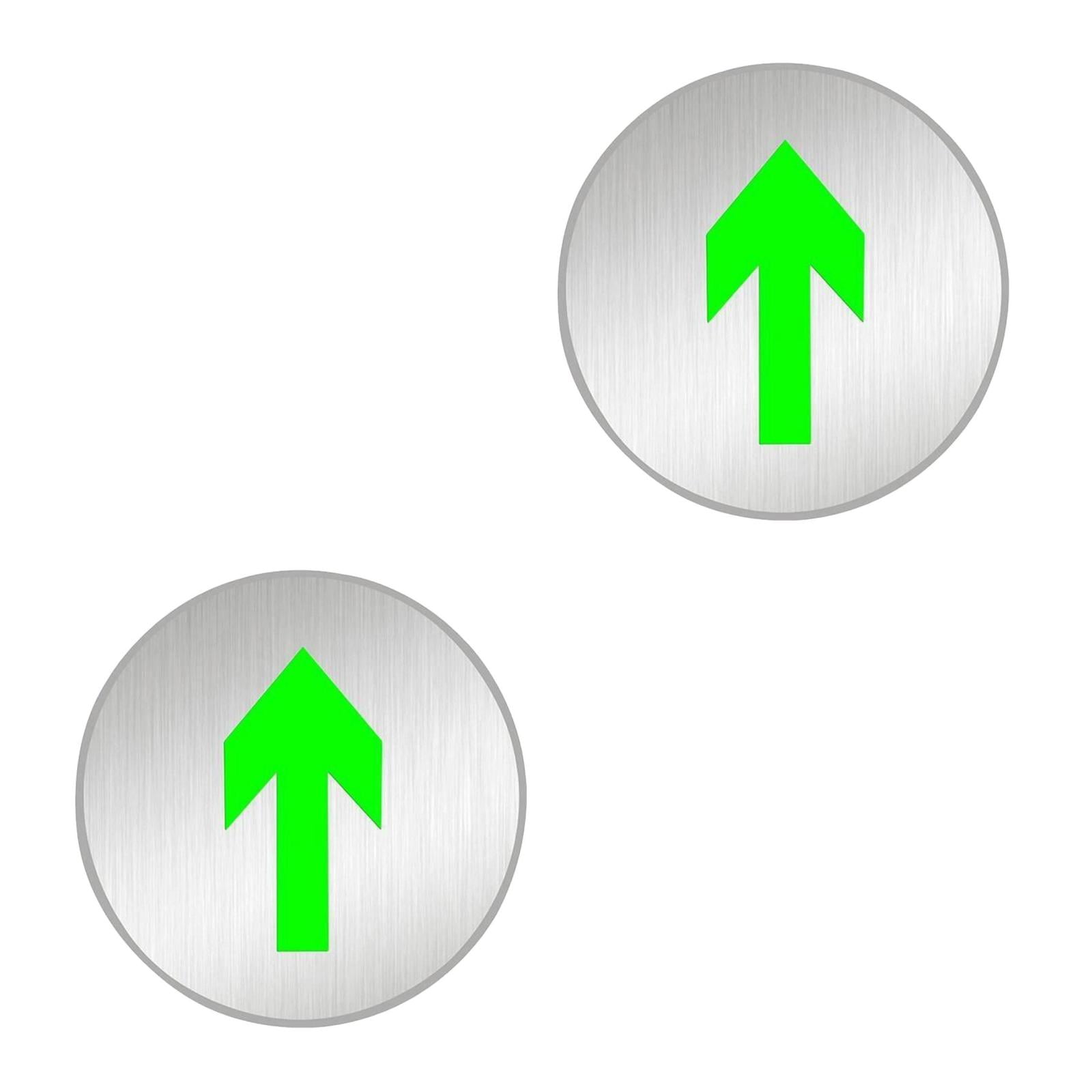 Masteelf 2pcs Exit Sign Glow In The Dark Exit Sign Reflective Floor ...