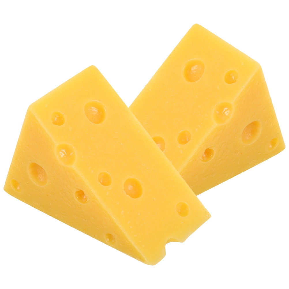 Masteelf 2pcs Fake Triangle Cheese Decor Cheese Decor Cheese Model for ...