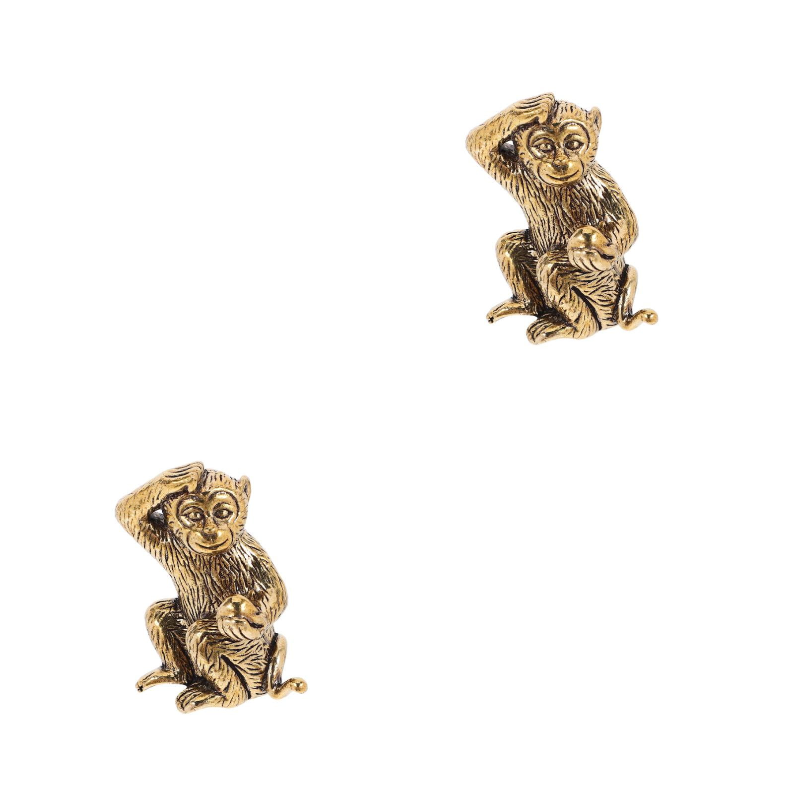 Masteelf 2pcs Handcrafted Sun Wukong Monkey Statue Animal Statue Monkey ...