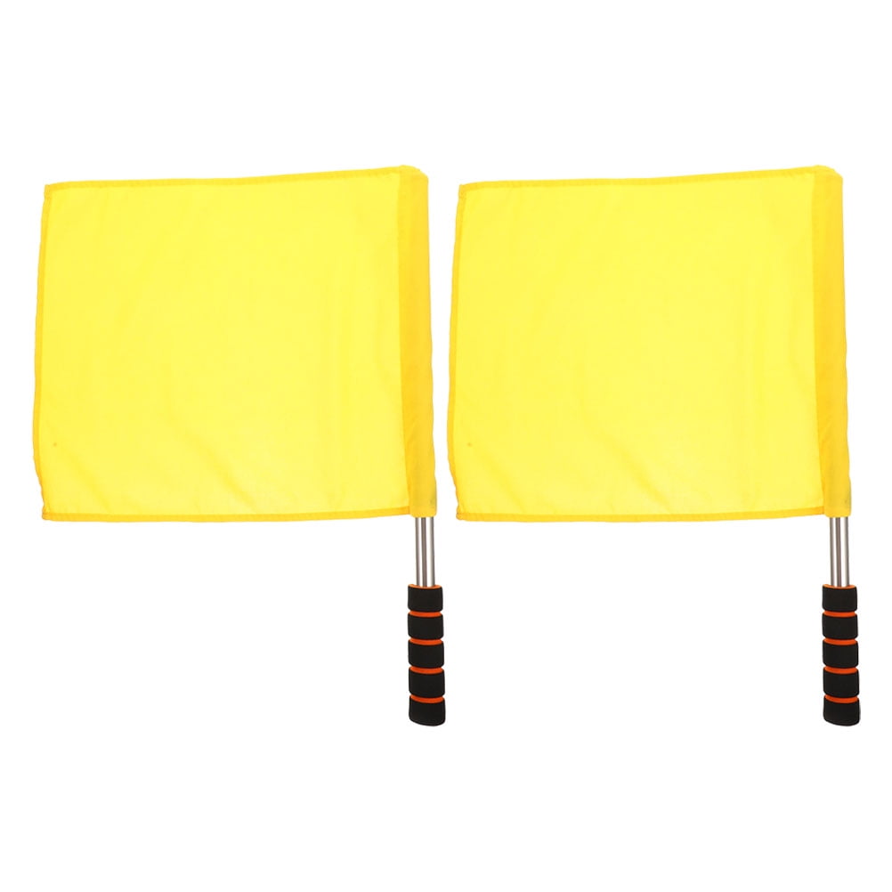 Masteelf 2pcs Handheld Signal Flags for Traffic Referee Warning Racing Conducting Volleyball ...