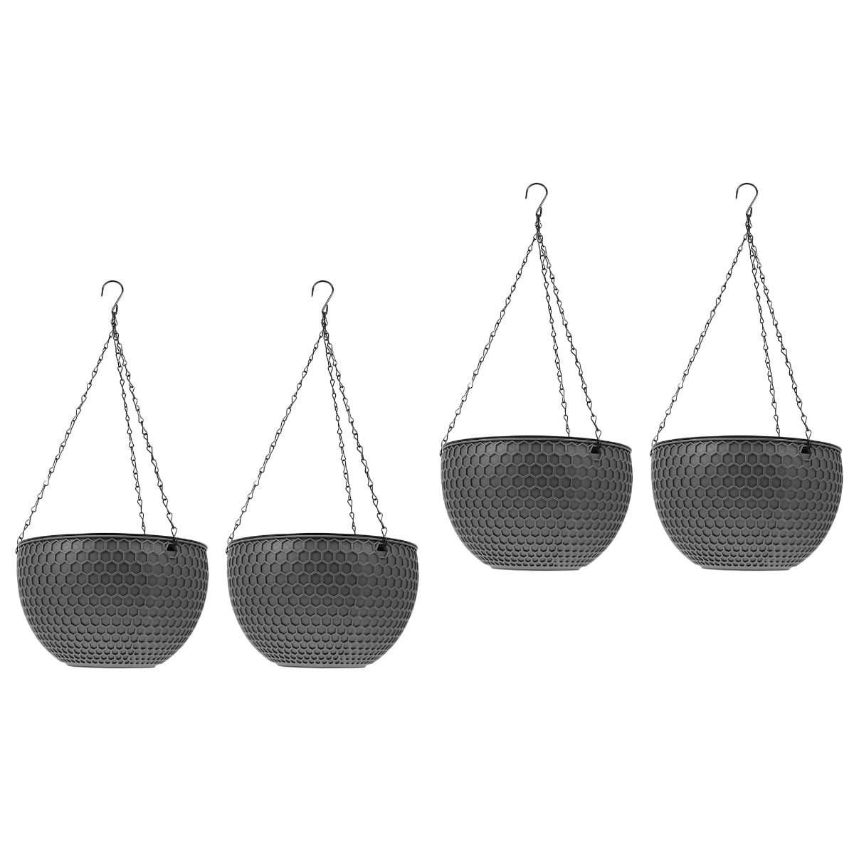 Masteelf 2pcs Hanging Planters Rattan Flower Pot: 2Pcs Round Flower ...