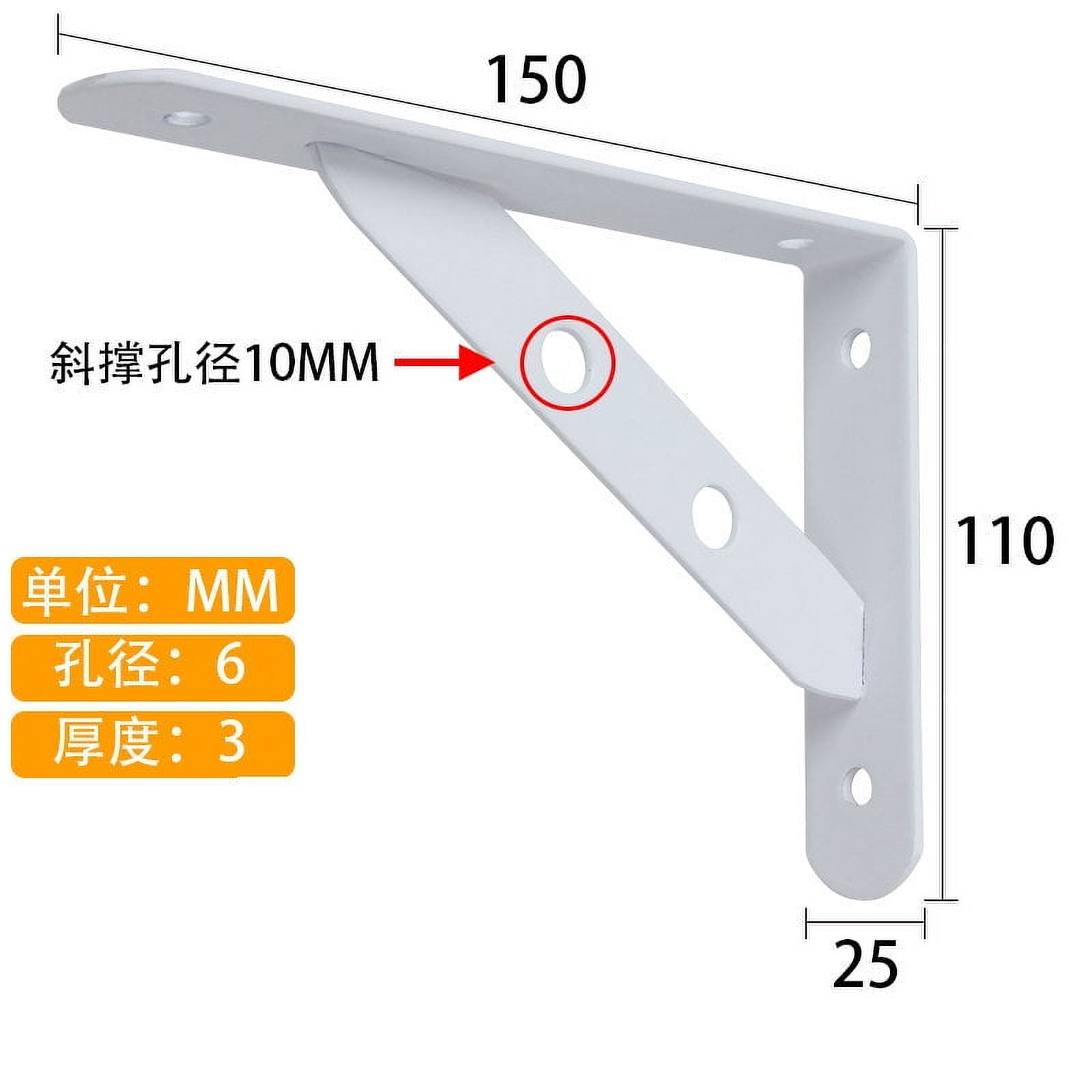 Masteelf 2pcs Heavy Duty Black Metal Floating Shelf Bracket Rustic ...