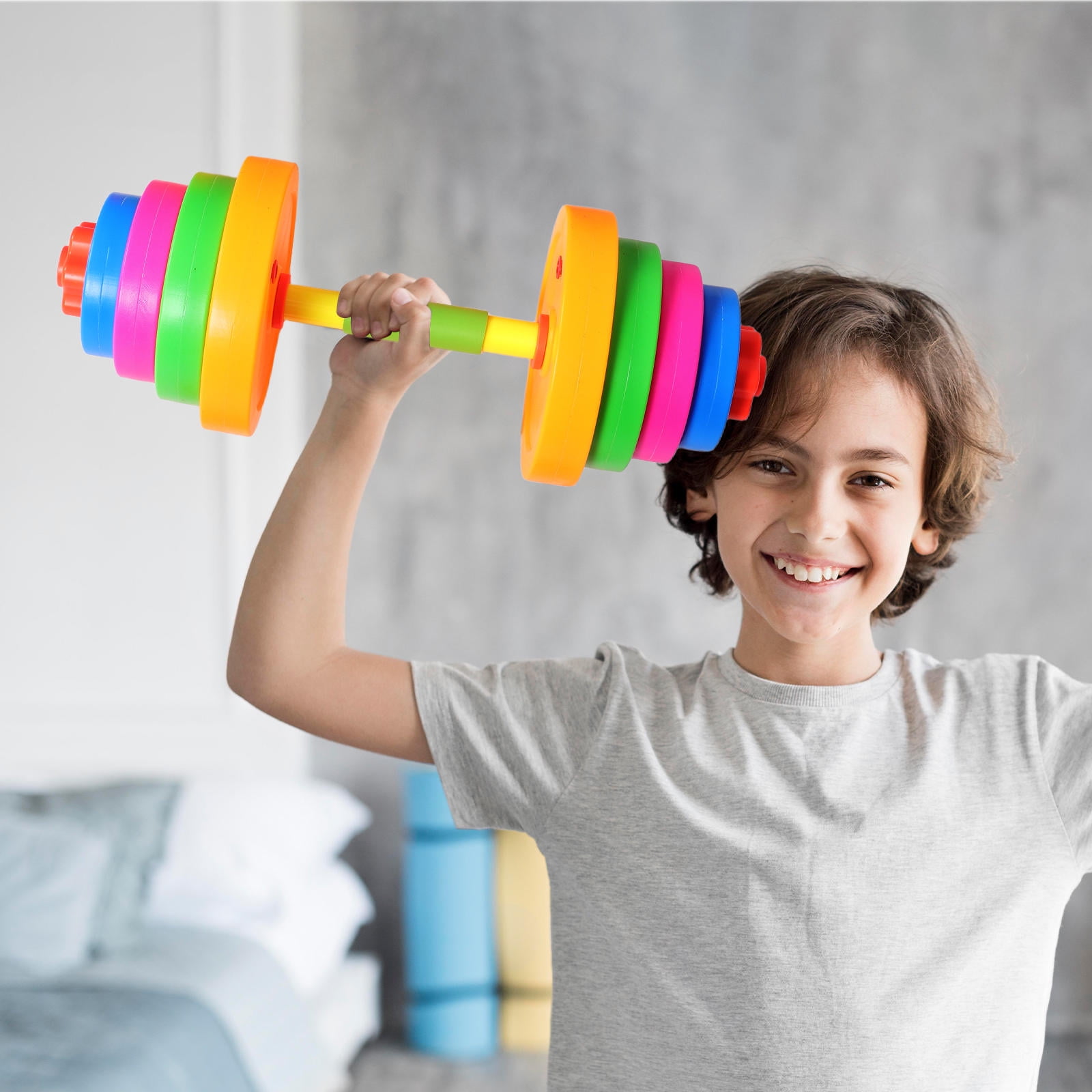 Masteelf 2pcs Kids Exercise Weight Toy Kids Adjustable Barbell Hand ...