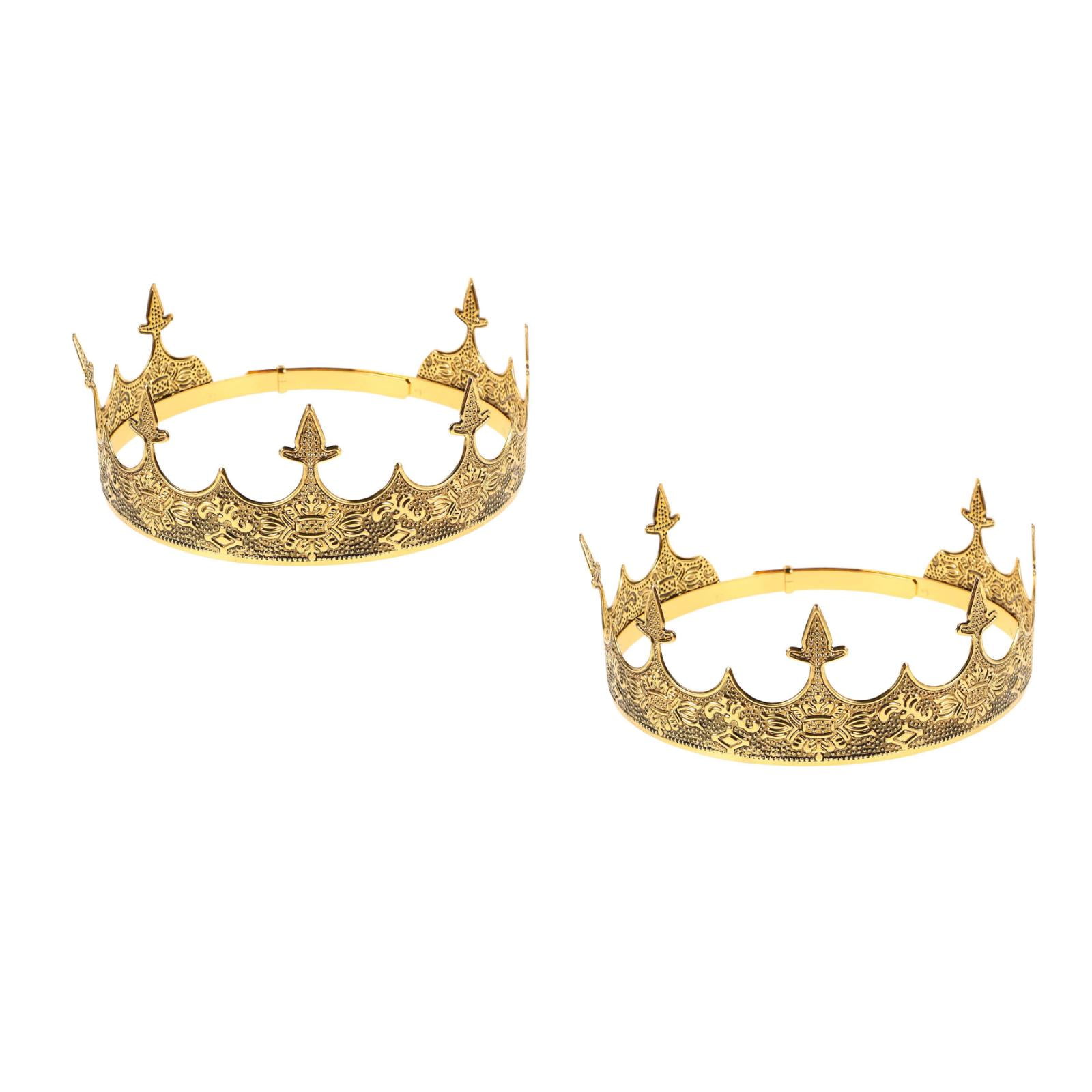 Masteelf 2pcs King Crown For Men Party Crown Decoration Vintage Style ...