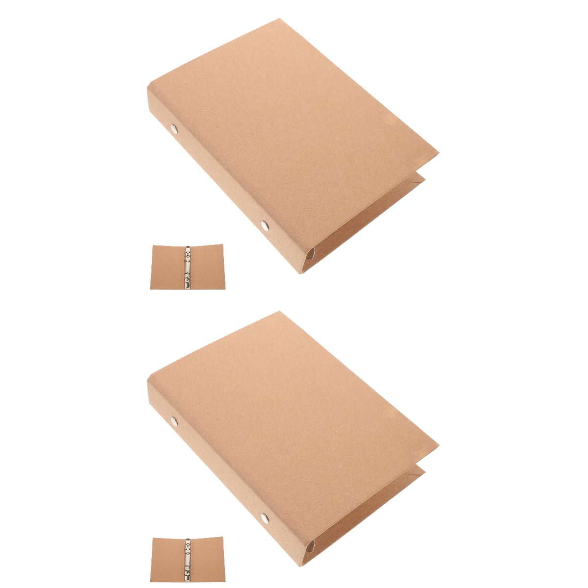 Masteelf 2pcs Kraft Paper Binder Refillable Notebook Cover Loose-leaf ...