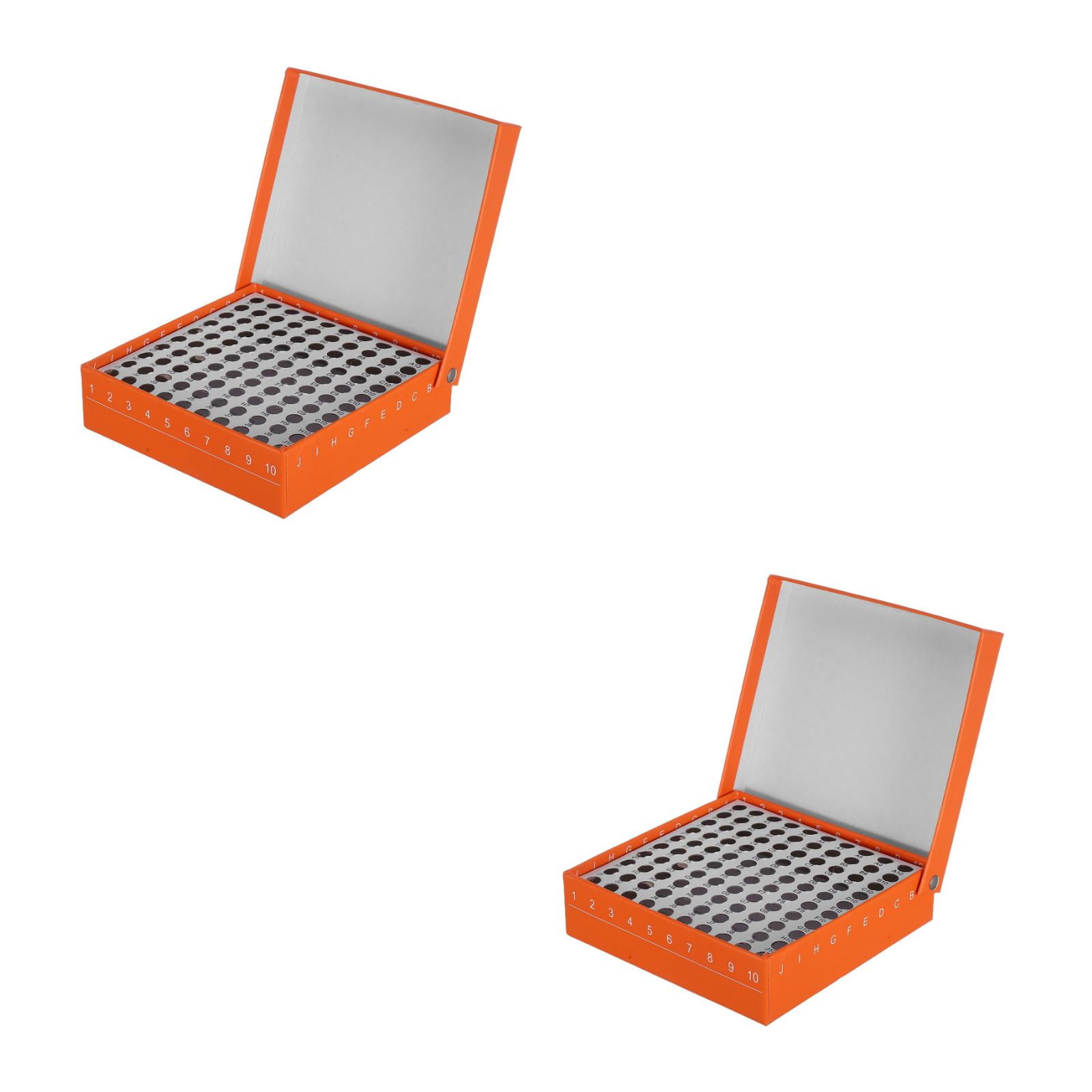 Masteelf 2pcs Lidded Storage Bin Paper Freezer Box with Compartments ...